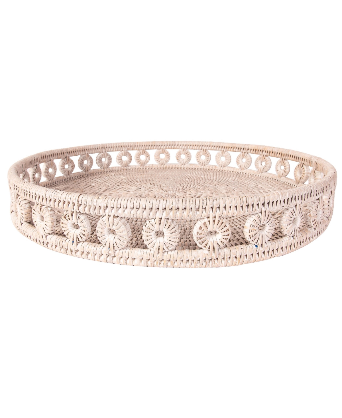 Click here for Artifacts Rattan Inna Design Round Tray 19" W... prices