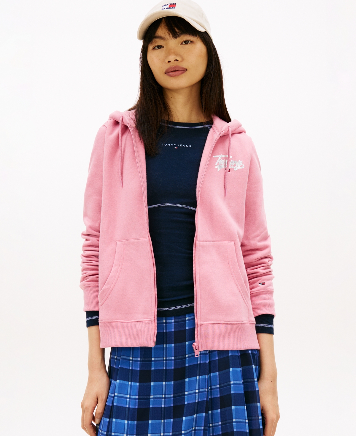 Click here for Tommy Jeans Womens Regular Full-Zip Hoodie - Mysti... prices