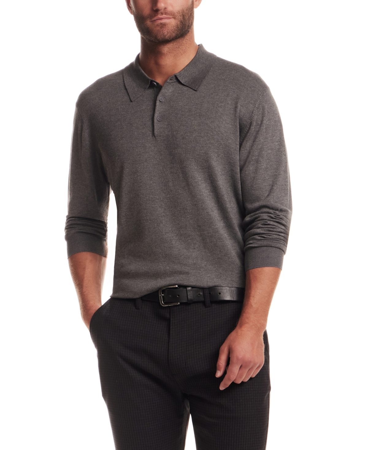 Click here for Vintage & Black Mens Long Sleeve Polo Sweater - Me... prices