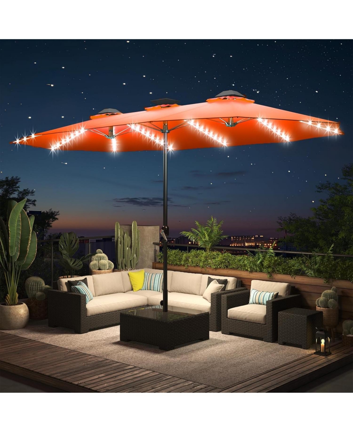 Click here for Aecojoy 15ft Patio Double-Sided Umbrella  156 Pcs... prices
