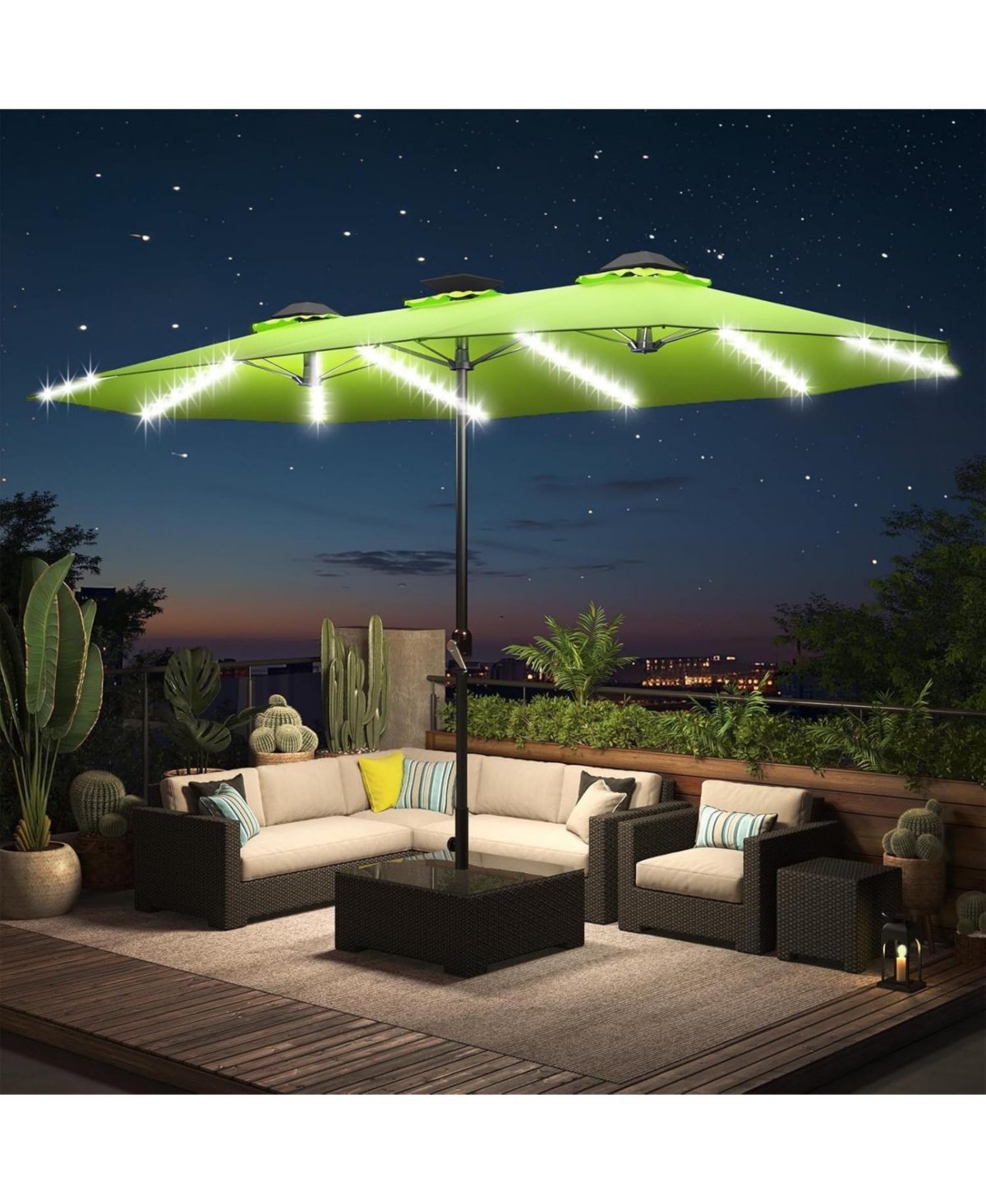 Click here for Aecojoy 15ft Patio Double-Sided Umbrella  156 Pcs... prices