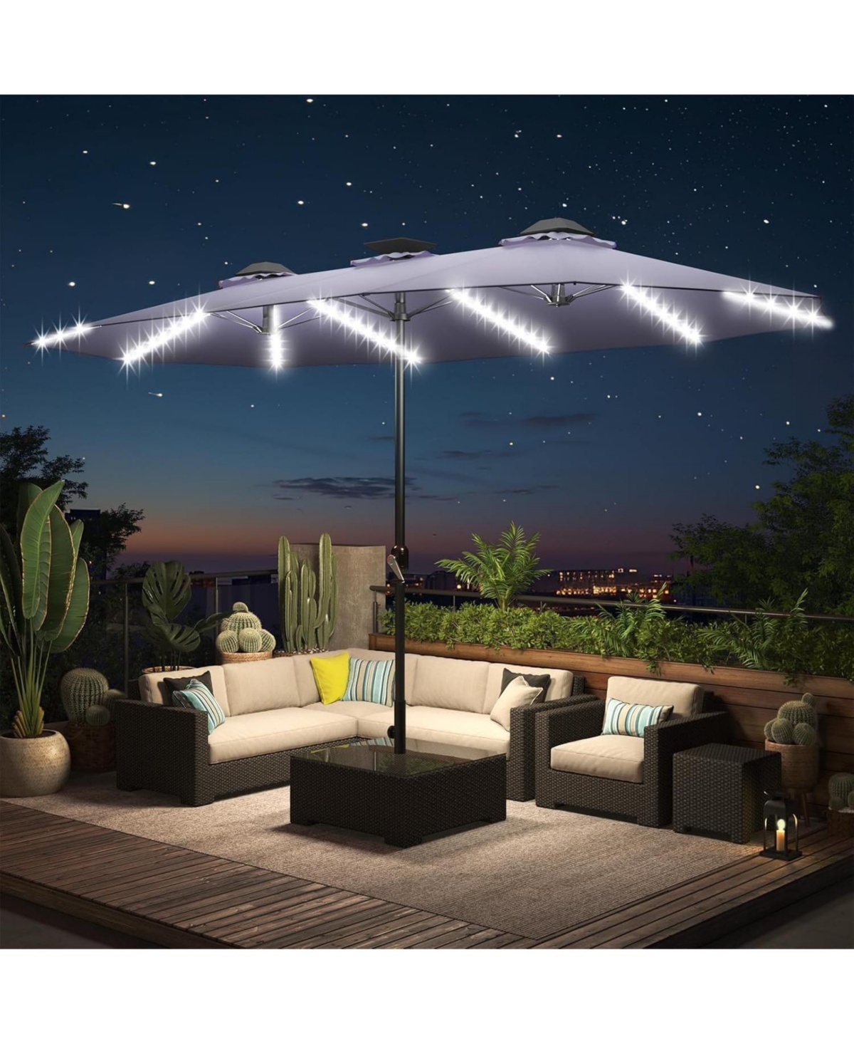 Click here for Aecojoy 15ft Patio Double-Sided Umbrella  156 Pcs... prices