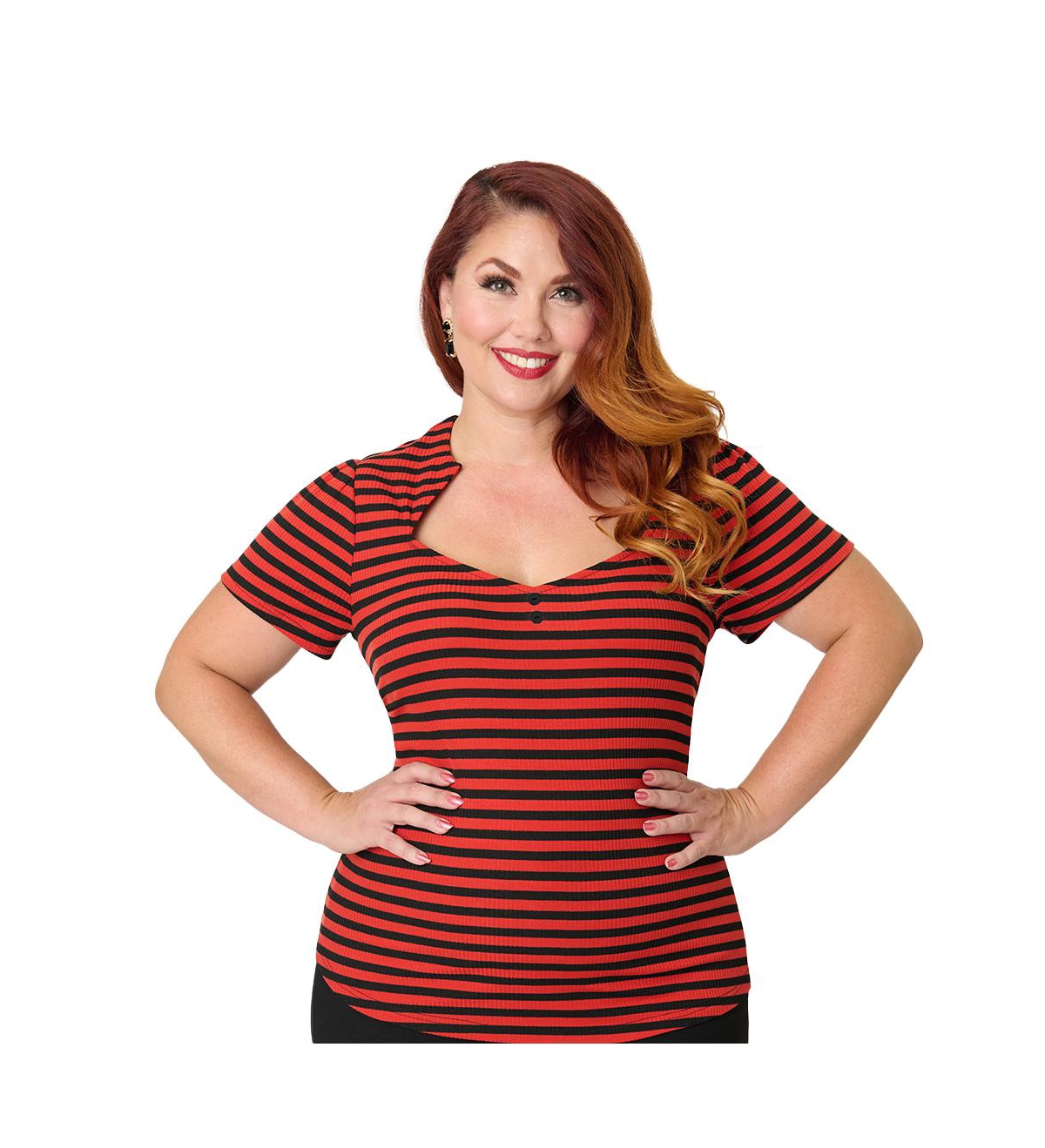 Click here for Unique Vintage Plus Size Pentagon Collar Knit Top... prices