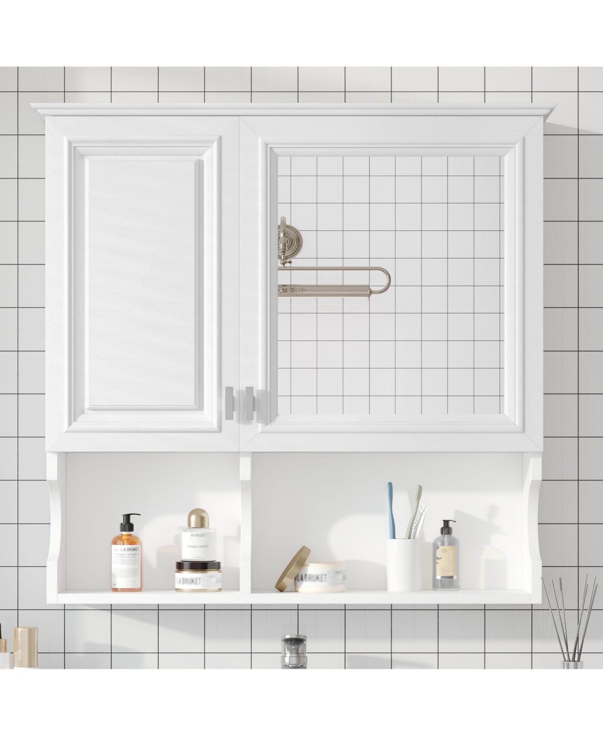 Click here for Casainc 30 Mirror Medicine Cabinet with Open Shelv... prices