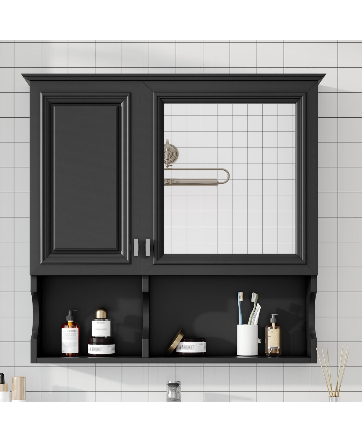 Click here for Casainc 30 Mirror Medicine Cabinet with Open Shelv... prices