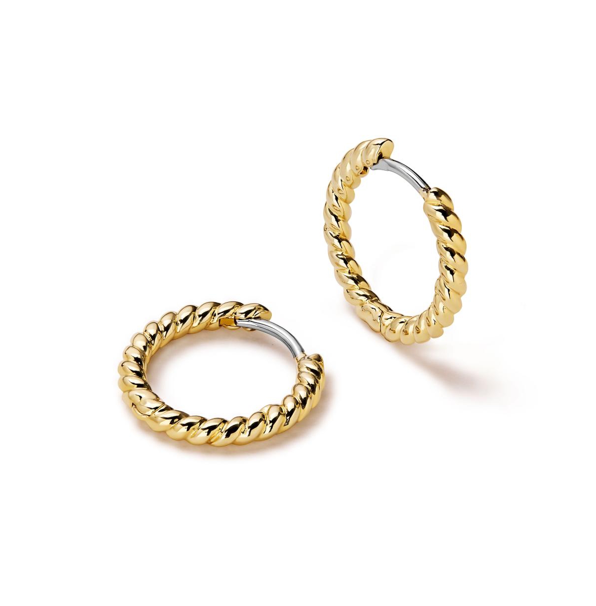 Click here for Ana Luisa Gold Huggie Earrings - Twist Huggie Hoop... prices