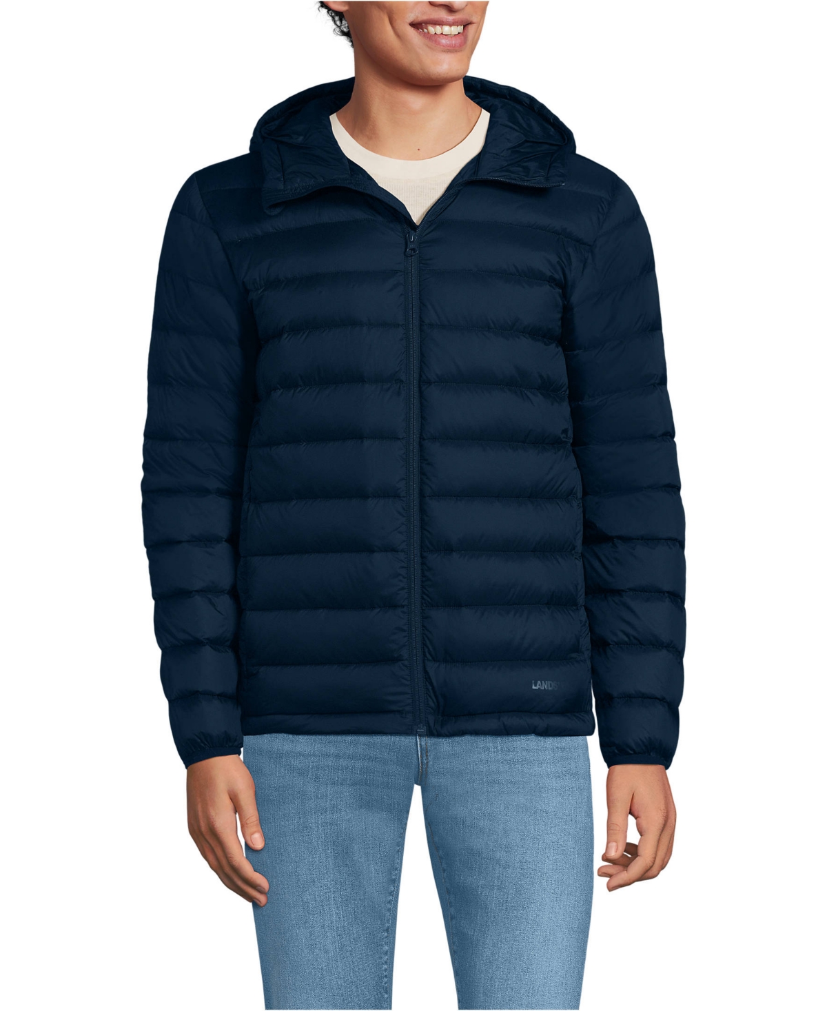 Click here for Lands End Mens Hooded Wanderweight Packable Down J... prices