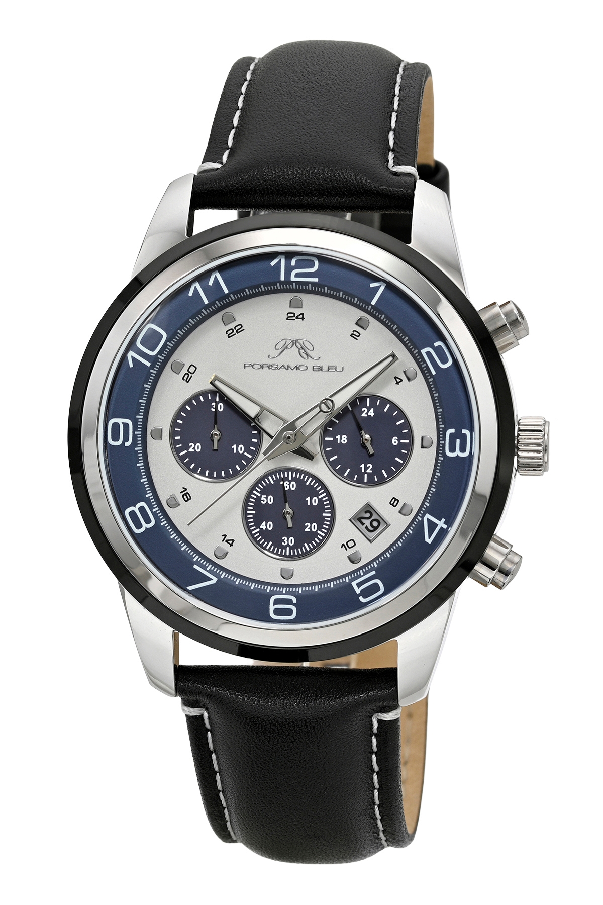 Click here for Porsamo Bleu Mens Arthur Genuine Leather Band Watc... prices