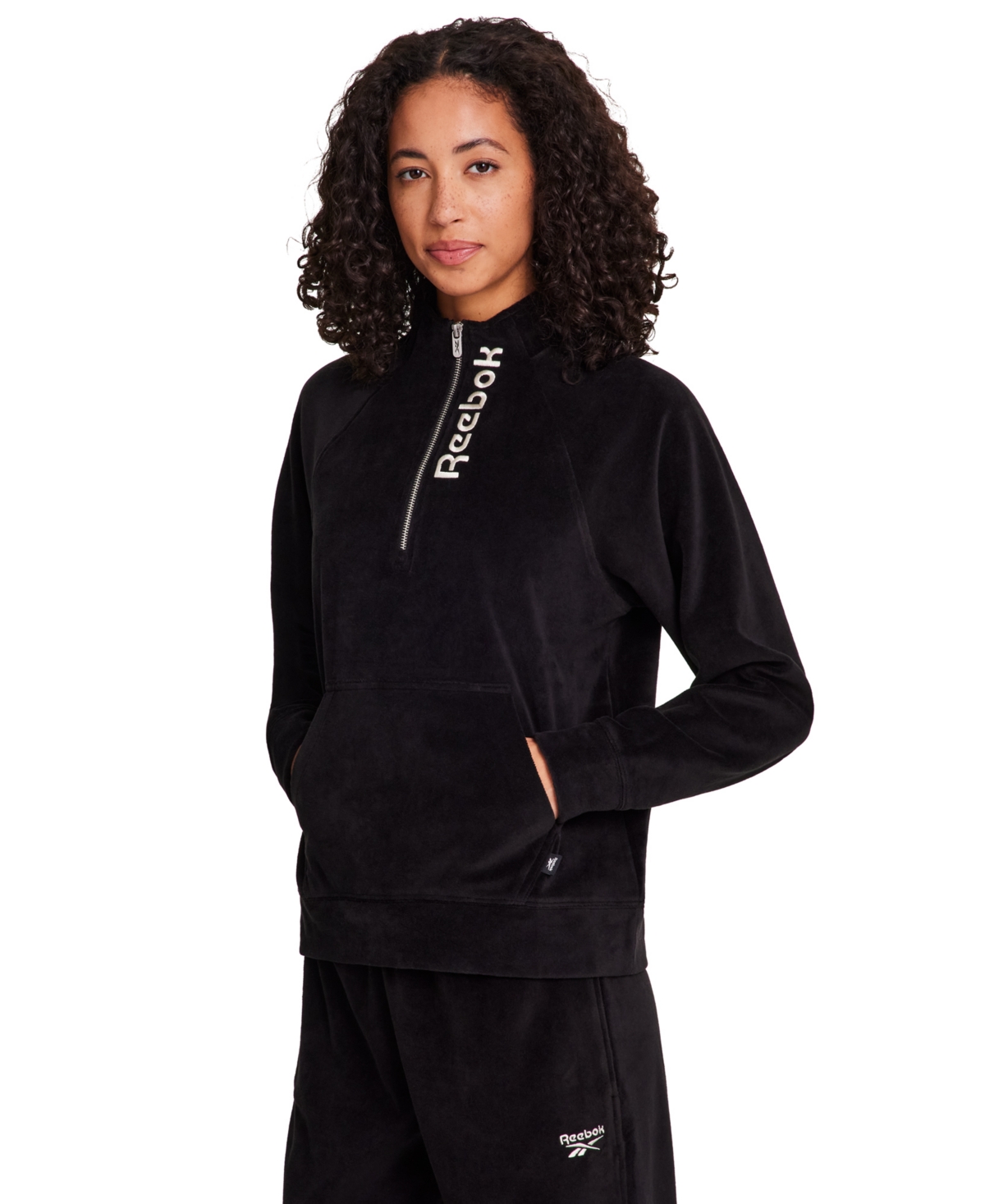 Click here for Reebok Womens New Heritage Velour Half Zip Collare... prices
