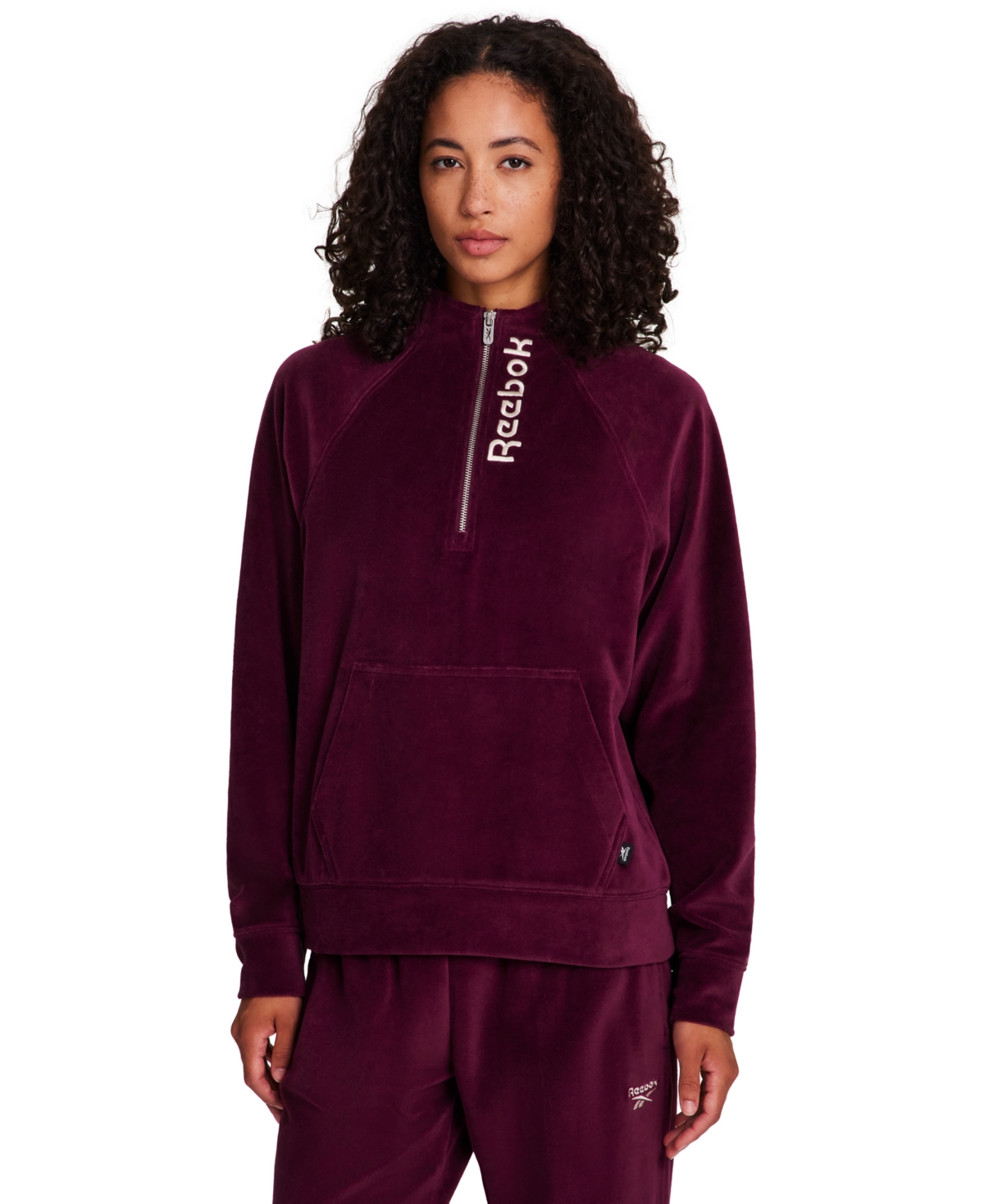 Click here for Reebok Womens New Heritage Velour Half Zip Collare... prices