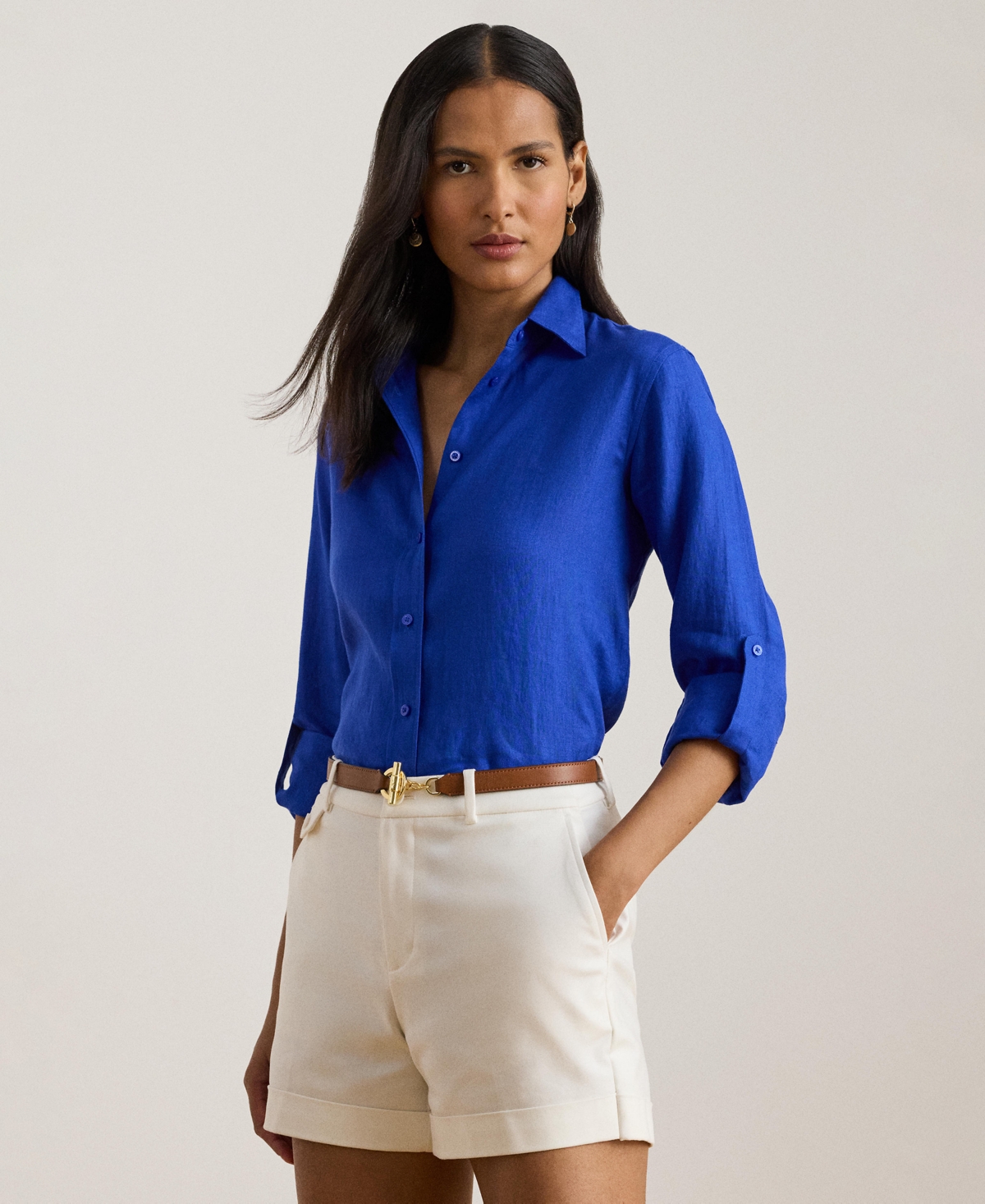 Click here for Lauren Ralph Lauren 100 Linen Shirt - Cruise Royal prices