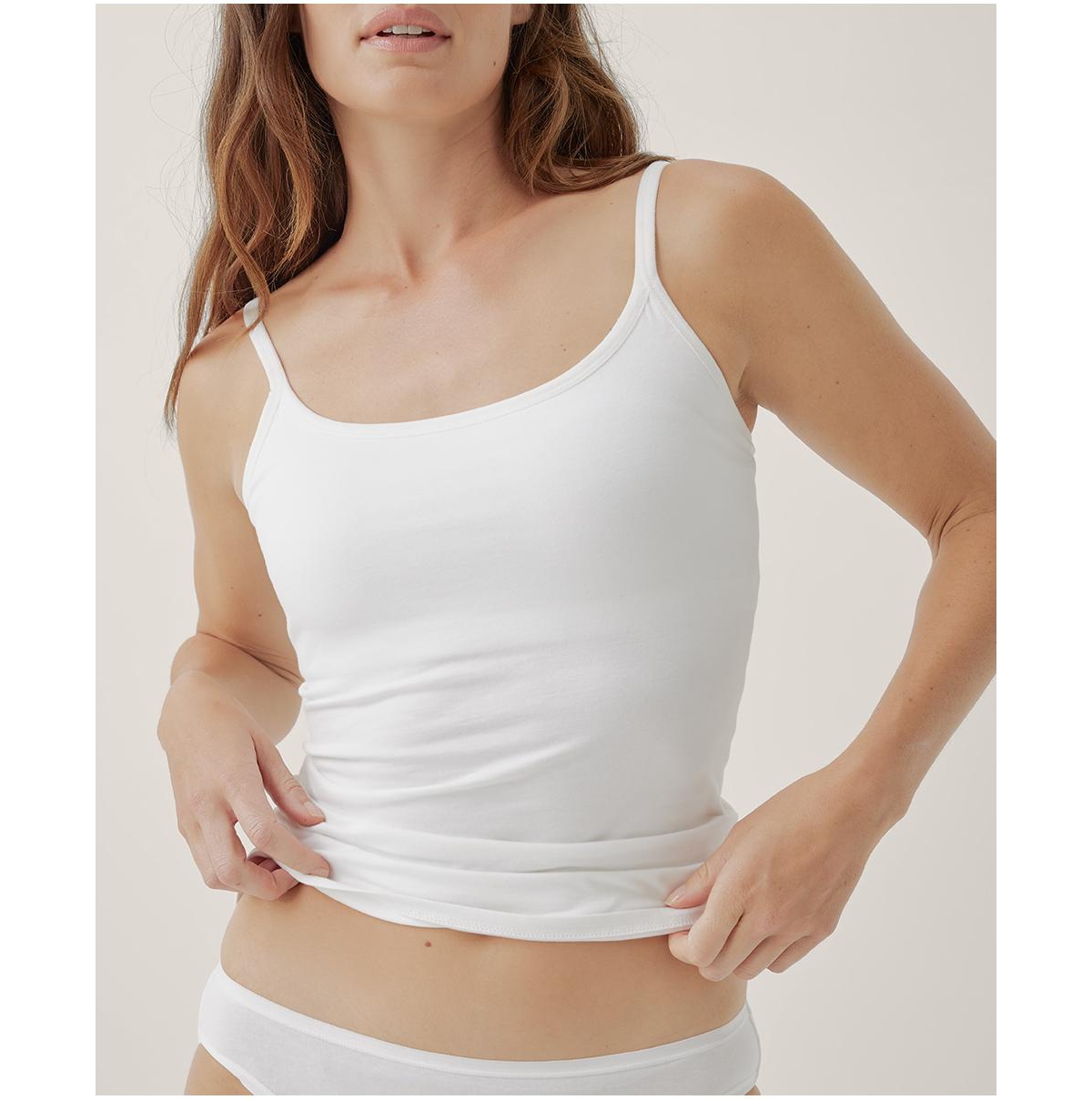 Click here for Pact Womens Everyday Shelf Bra Camisole - White prices