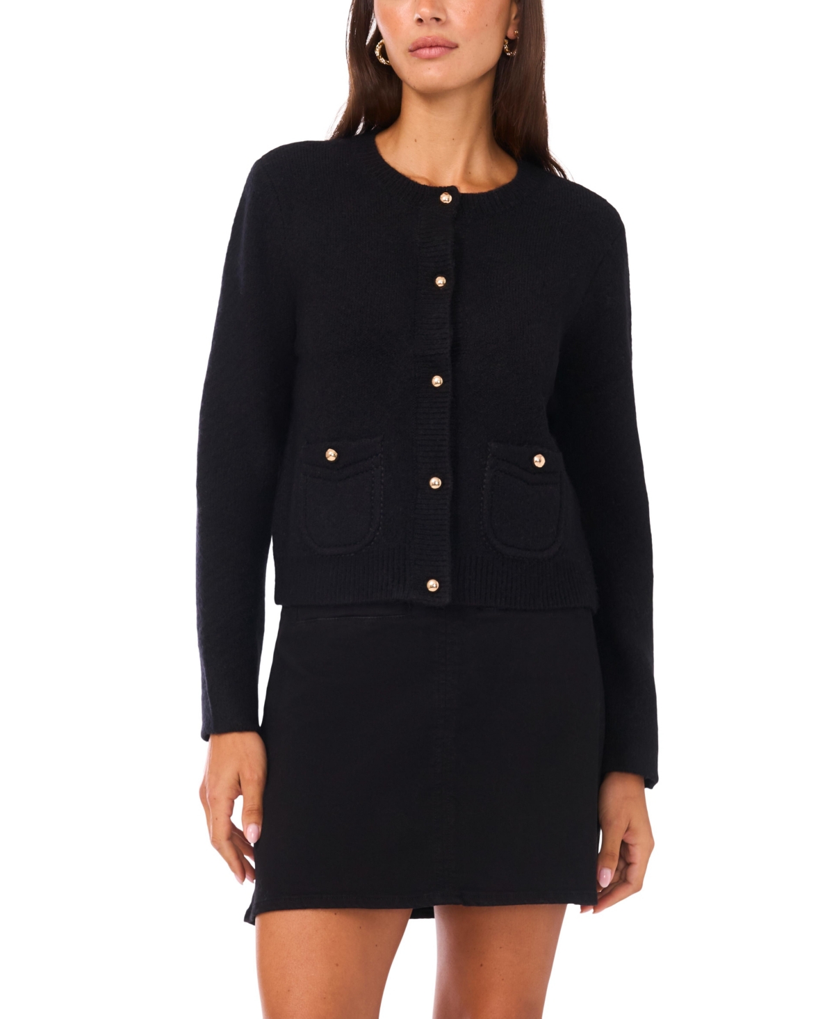 Click here for Vince Camuto Womens Patch Pockets Long Sleeves Car... prices