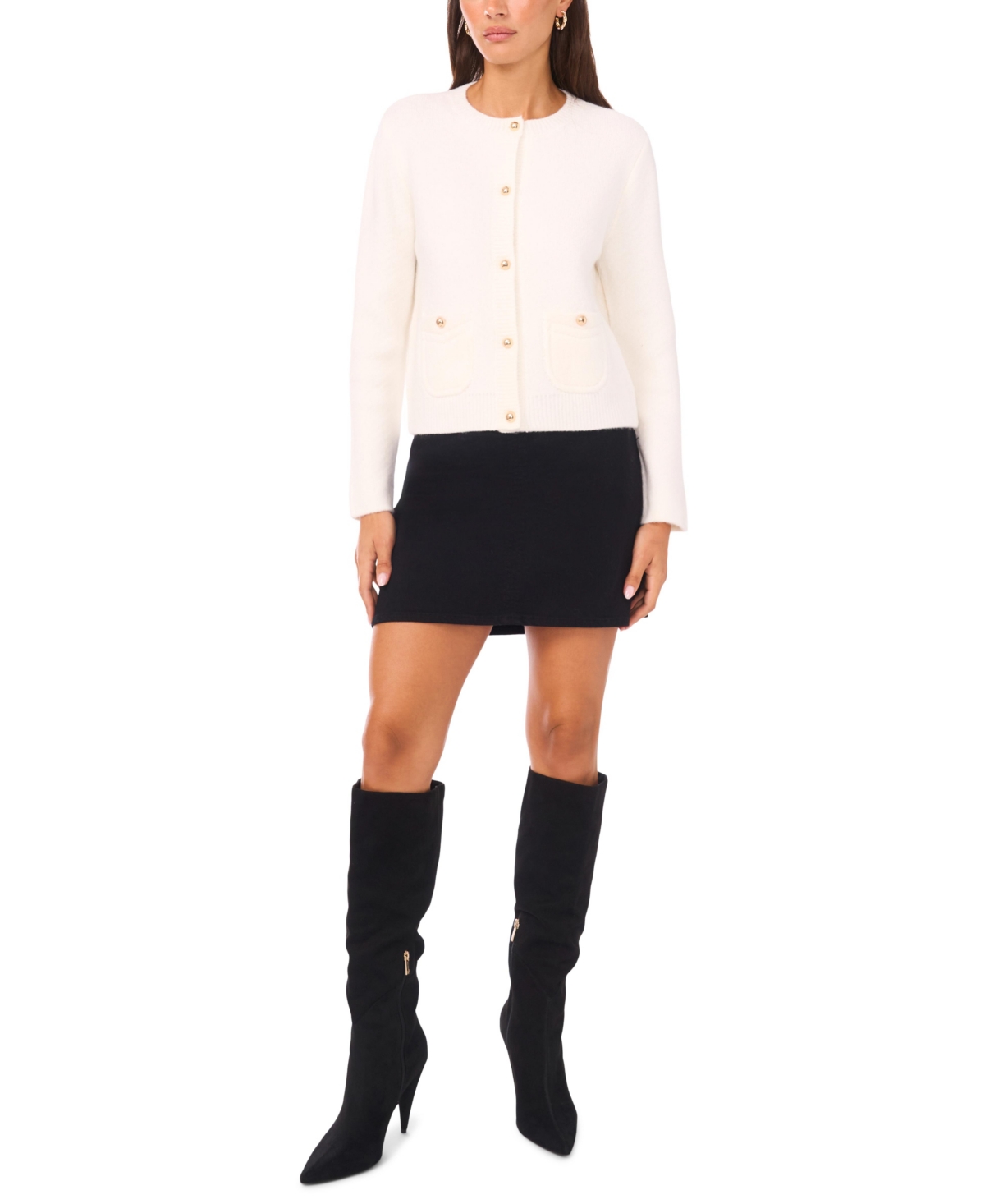 Click here for Vince Camuto Womens Patch Pockets Long Sleeves Car... prices