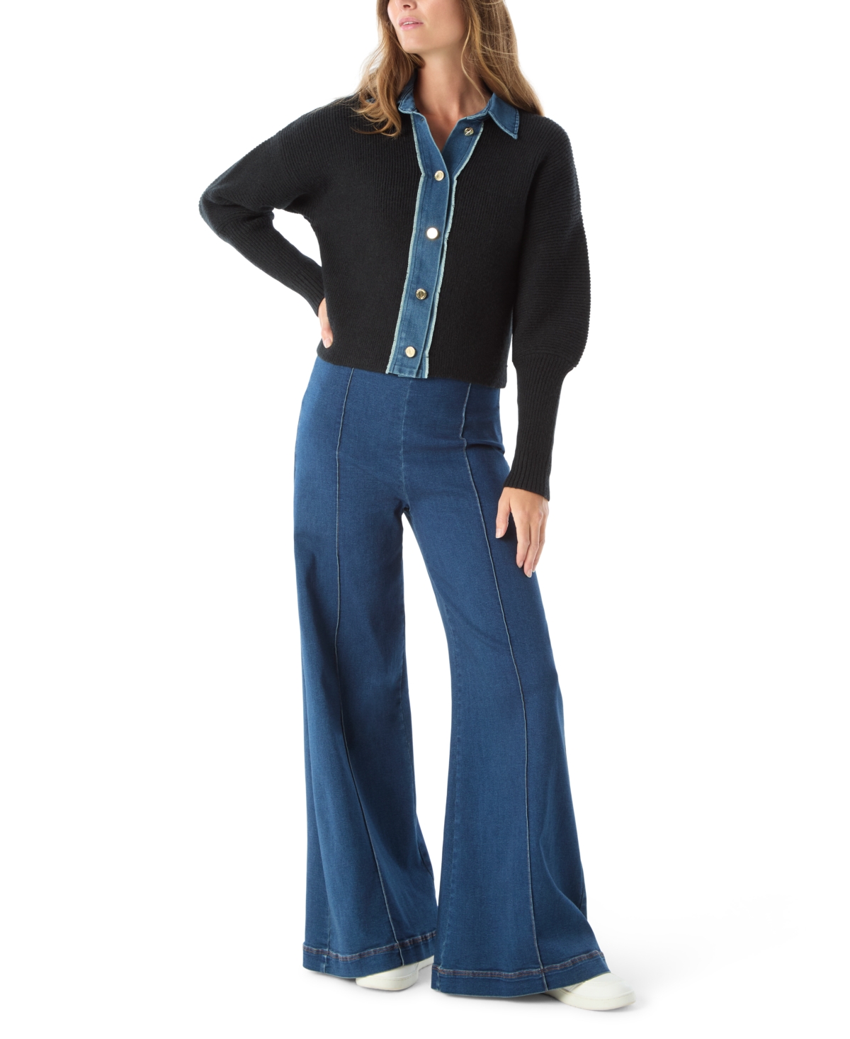 Click here for Dee Ocleppo Womens Michaela Sweater Denim Point Co... prices