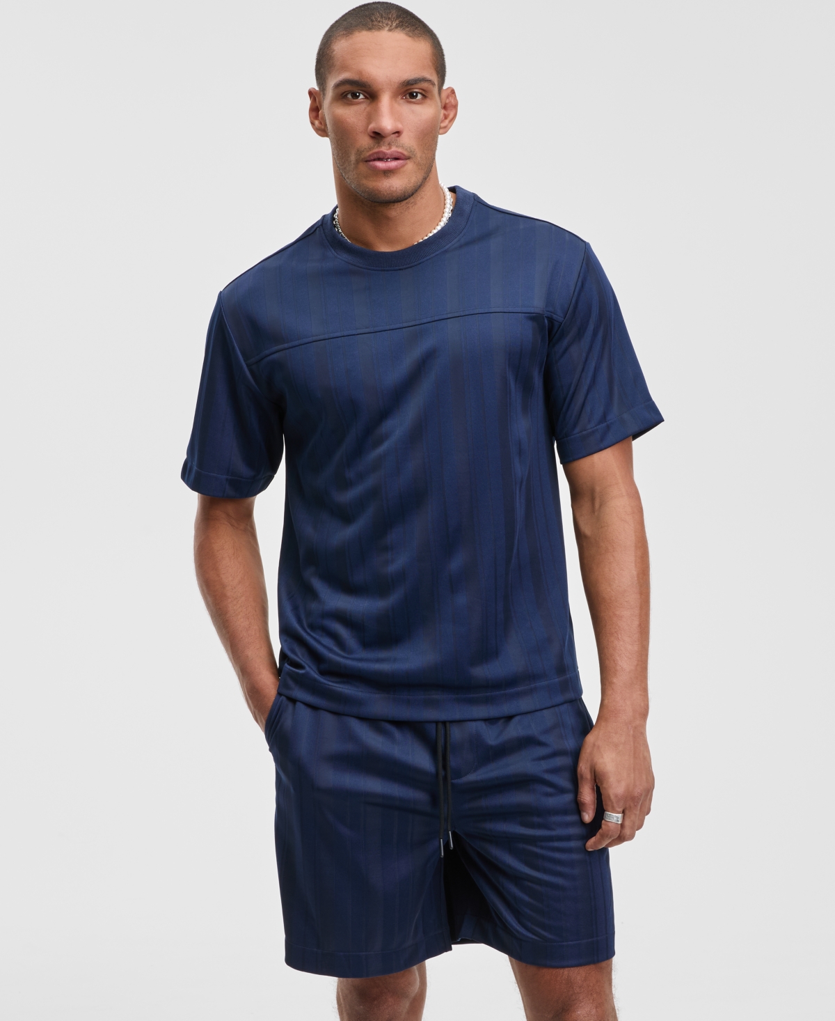 Click here for Mode of One Mens Relaxed Fit Short Sleeve Tonal St... prices