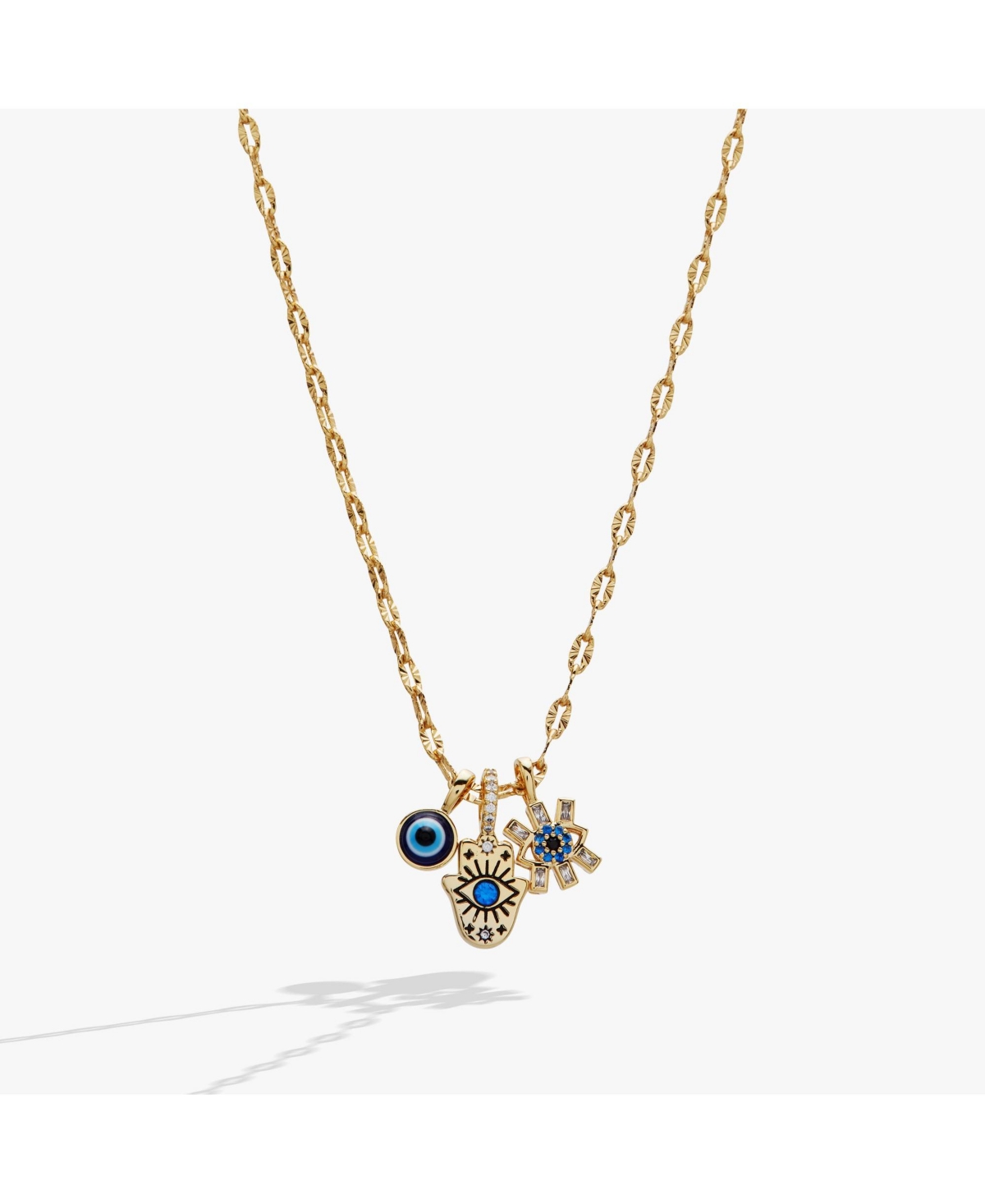 Click here for Evil Eye Triple Charm Necklace prices