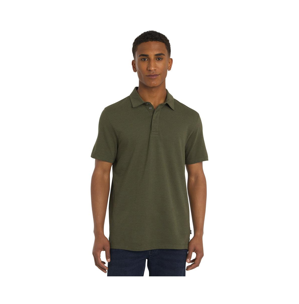 Click here for Dkny Mens East End Cotton Jacquard Polo - Forest g... prices
