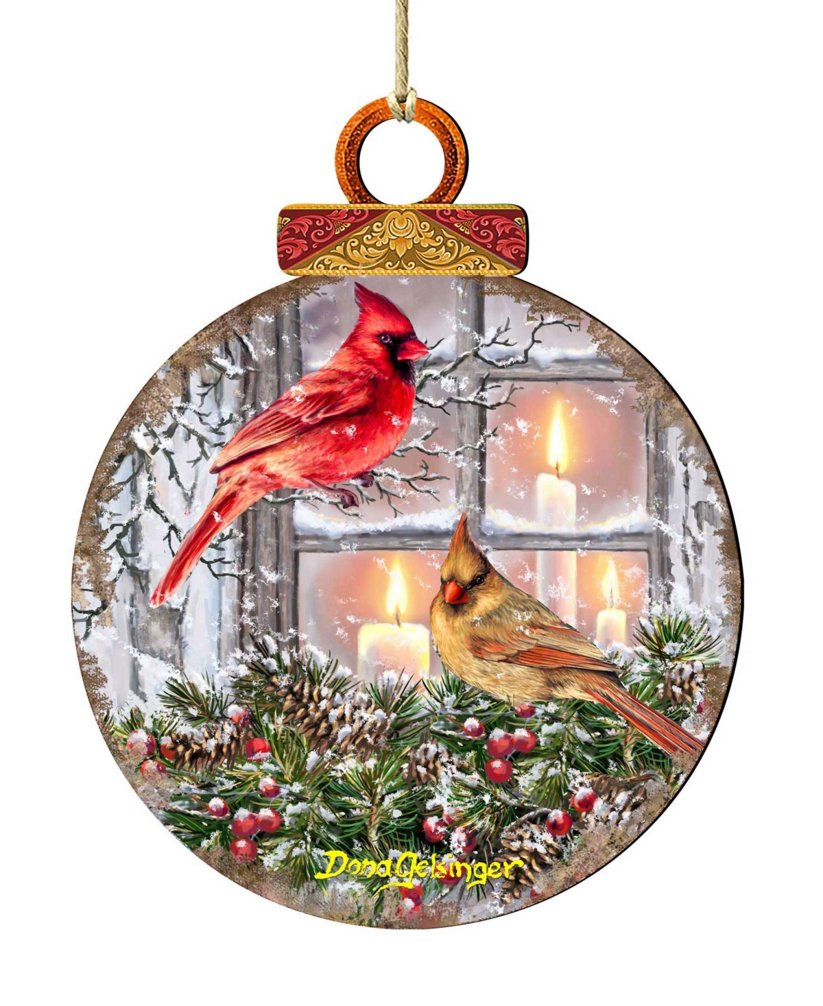 Click here for Designocracy House Birds Christmas Wood Ornament -... prices