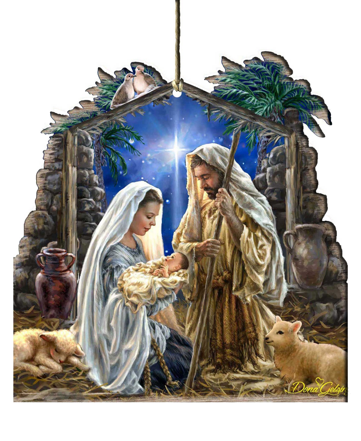 Click here for Designocracy Glory to God Wooden Ornament - Multi... prices