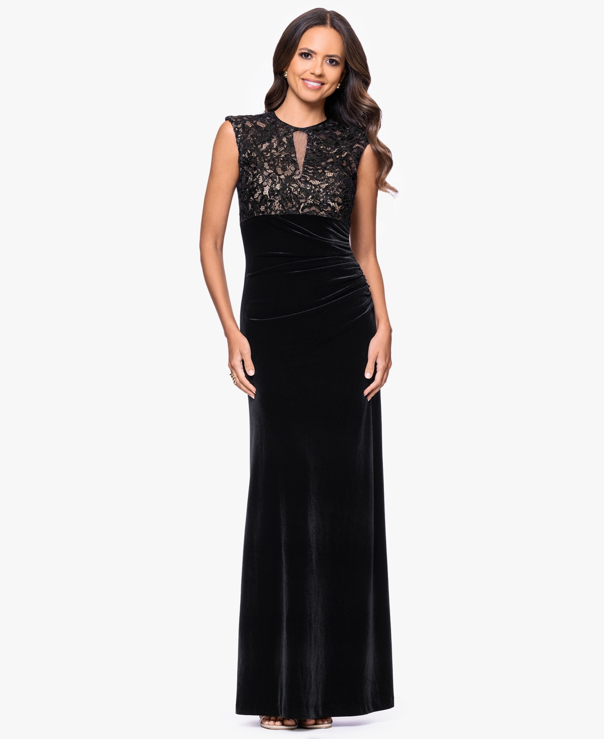 Click here for B&A By Betsy and Adam Petite Sleeveless Sheath Dre... prices