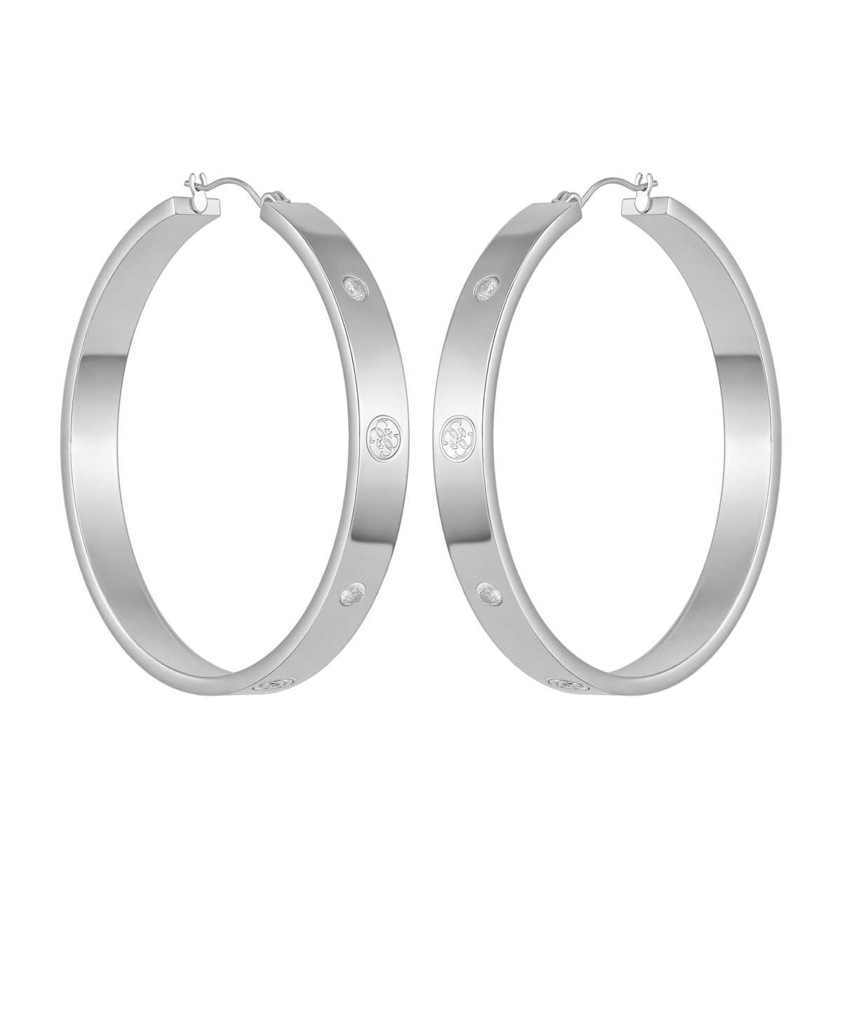 Click here for Guess Cubic Zirconia Gold and Silver-Tone Logo Hoo... prices
