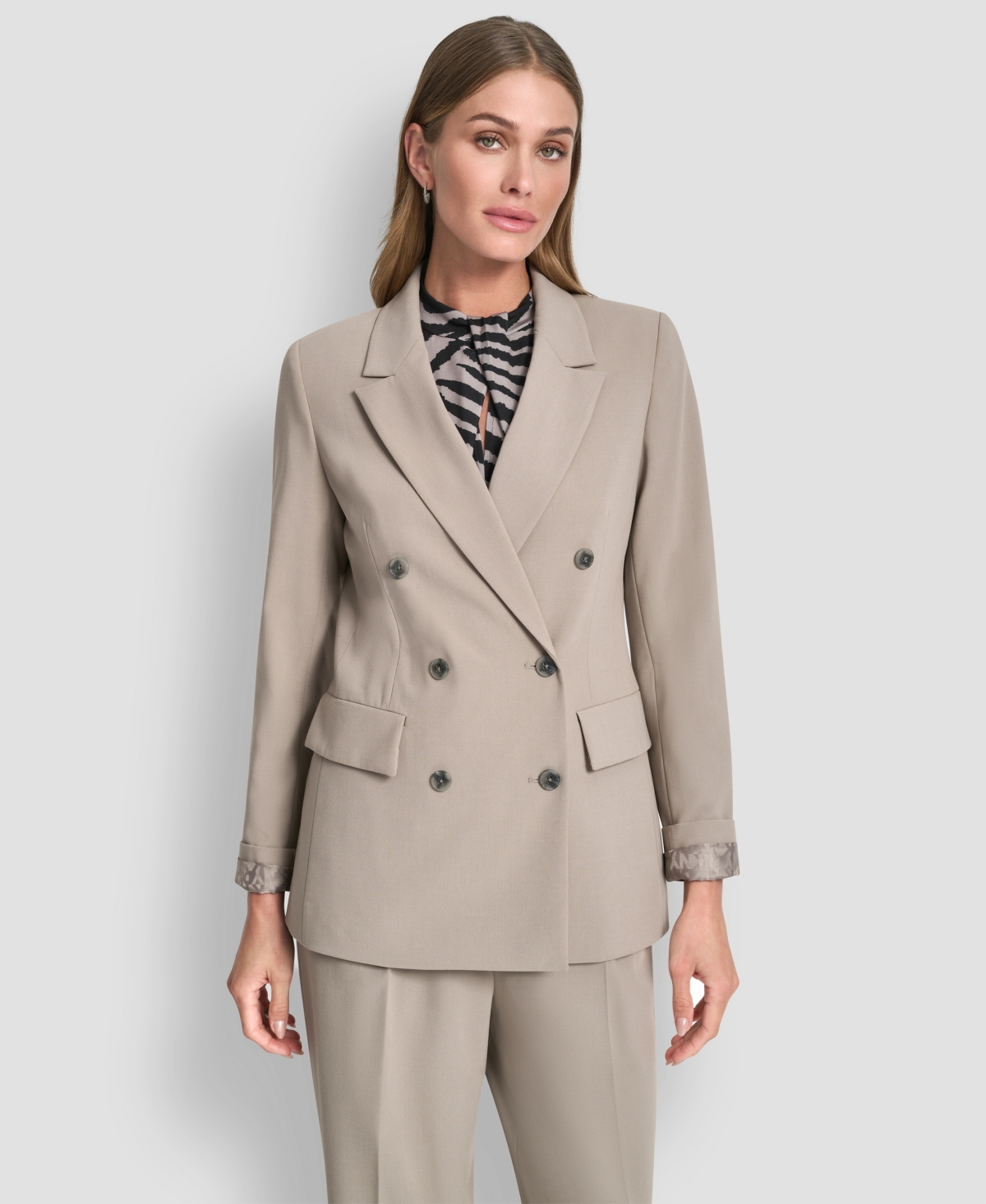 Click here for Dkny Womens Double Breasted Long Sleeves Jacket -... prices