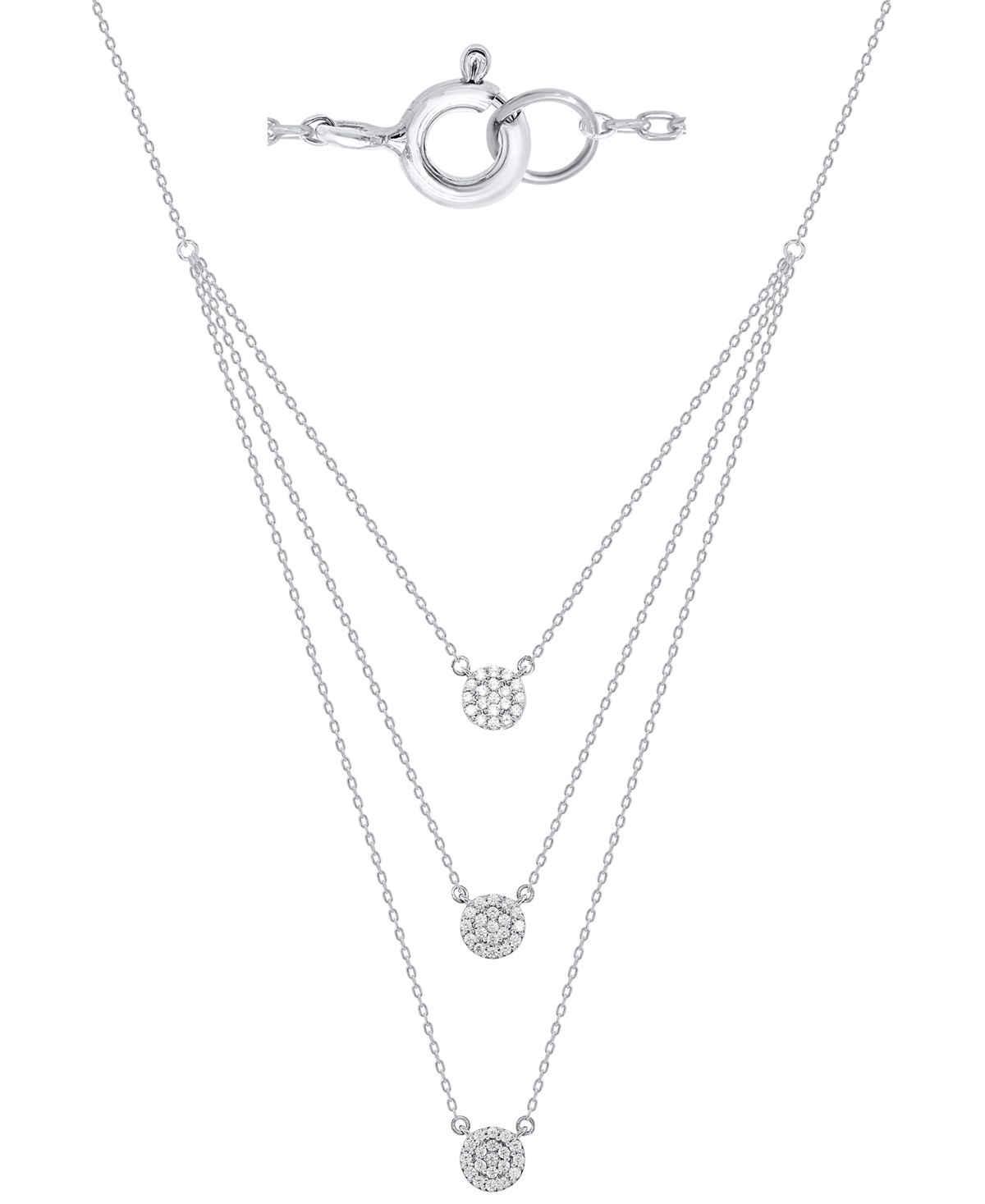 Click here for Macys White Diamond Necklace (1/2 ct. t.w.) in Ste... prices