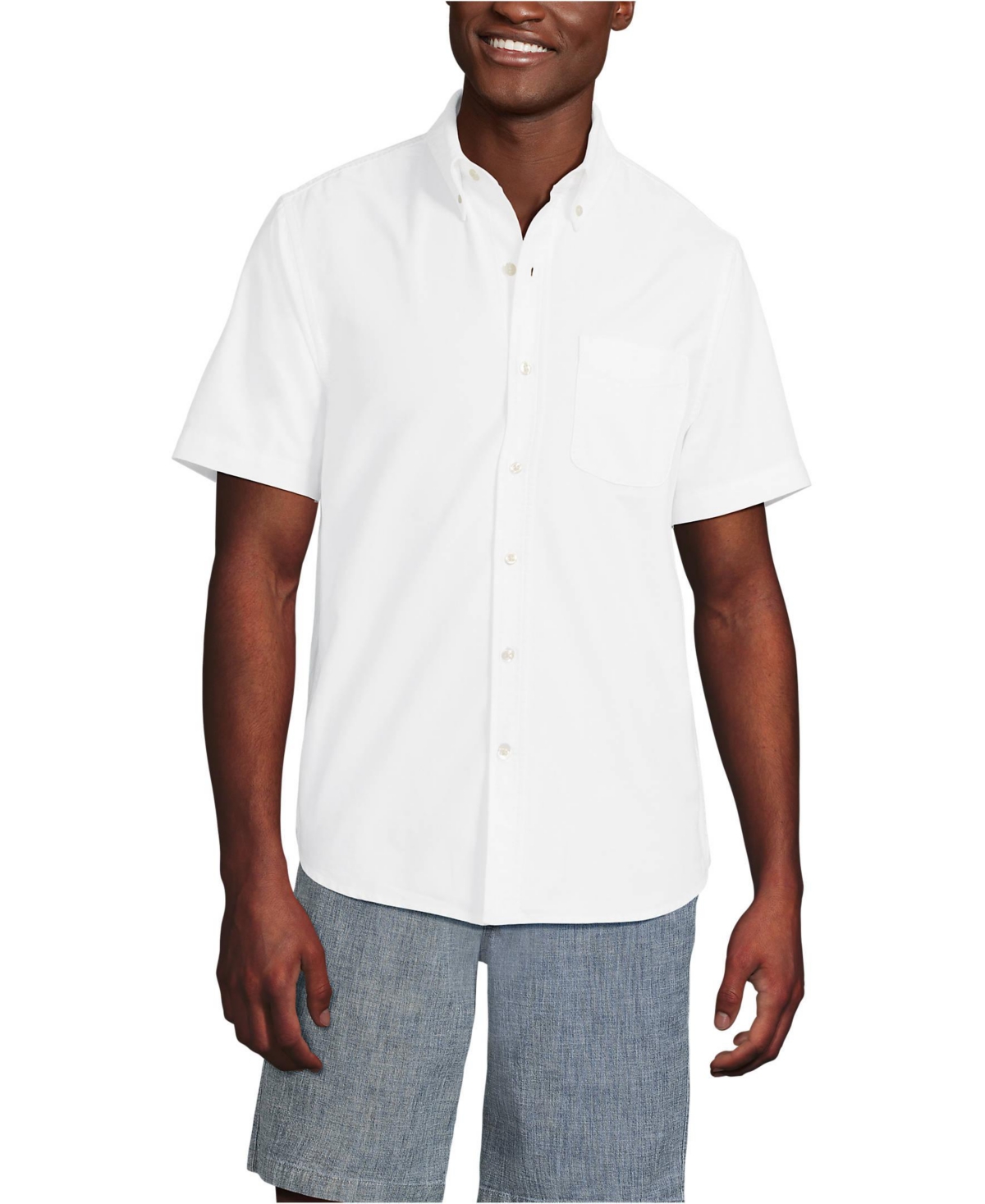 Click here for Lands End Mens Short Sleeve Sail Rigger Oxford Shi... prices