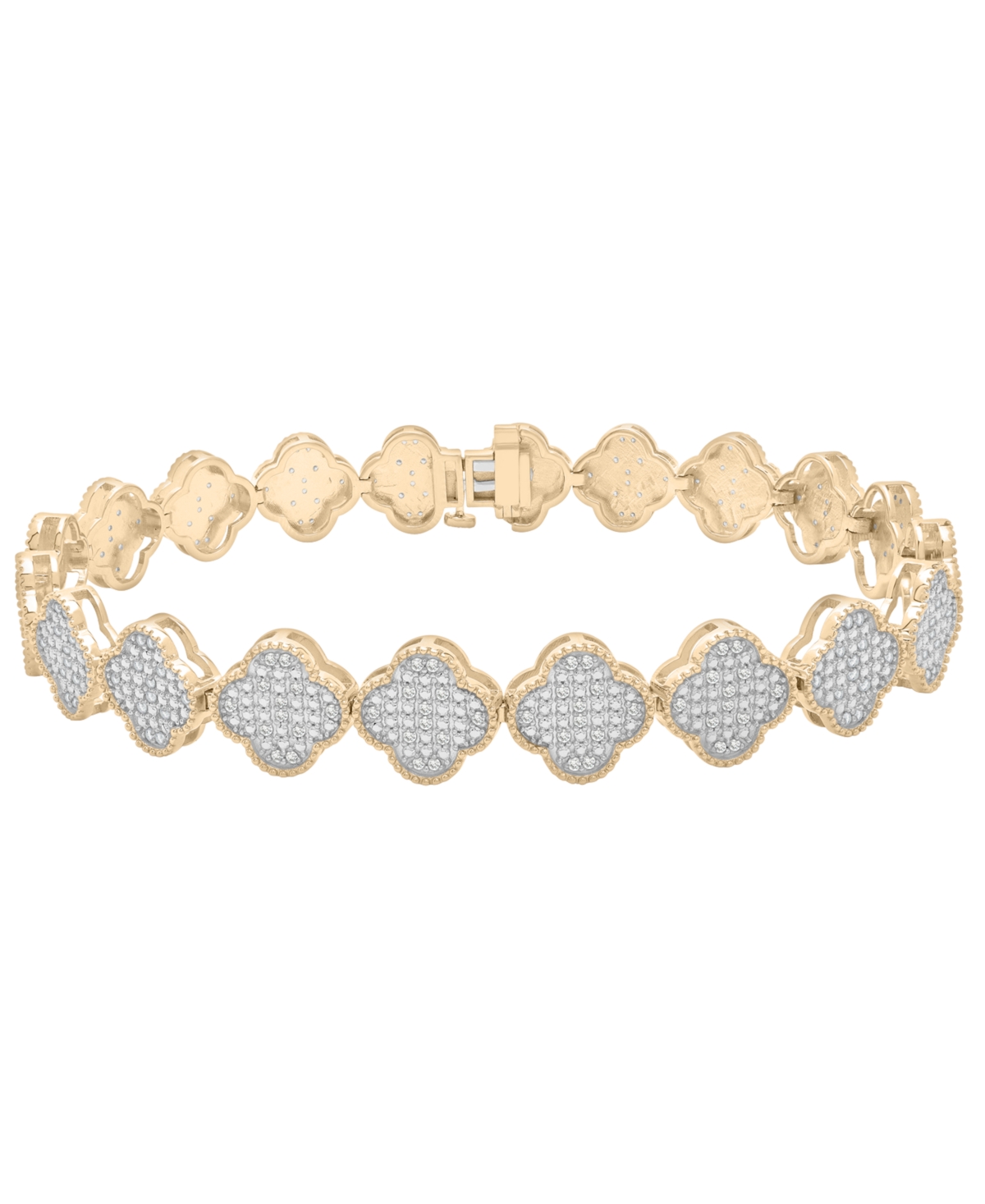 Click here for Macys Clover Diamond Bracelet (1 ct. t.w.) in 14K... prices