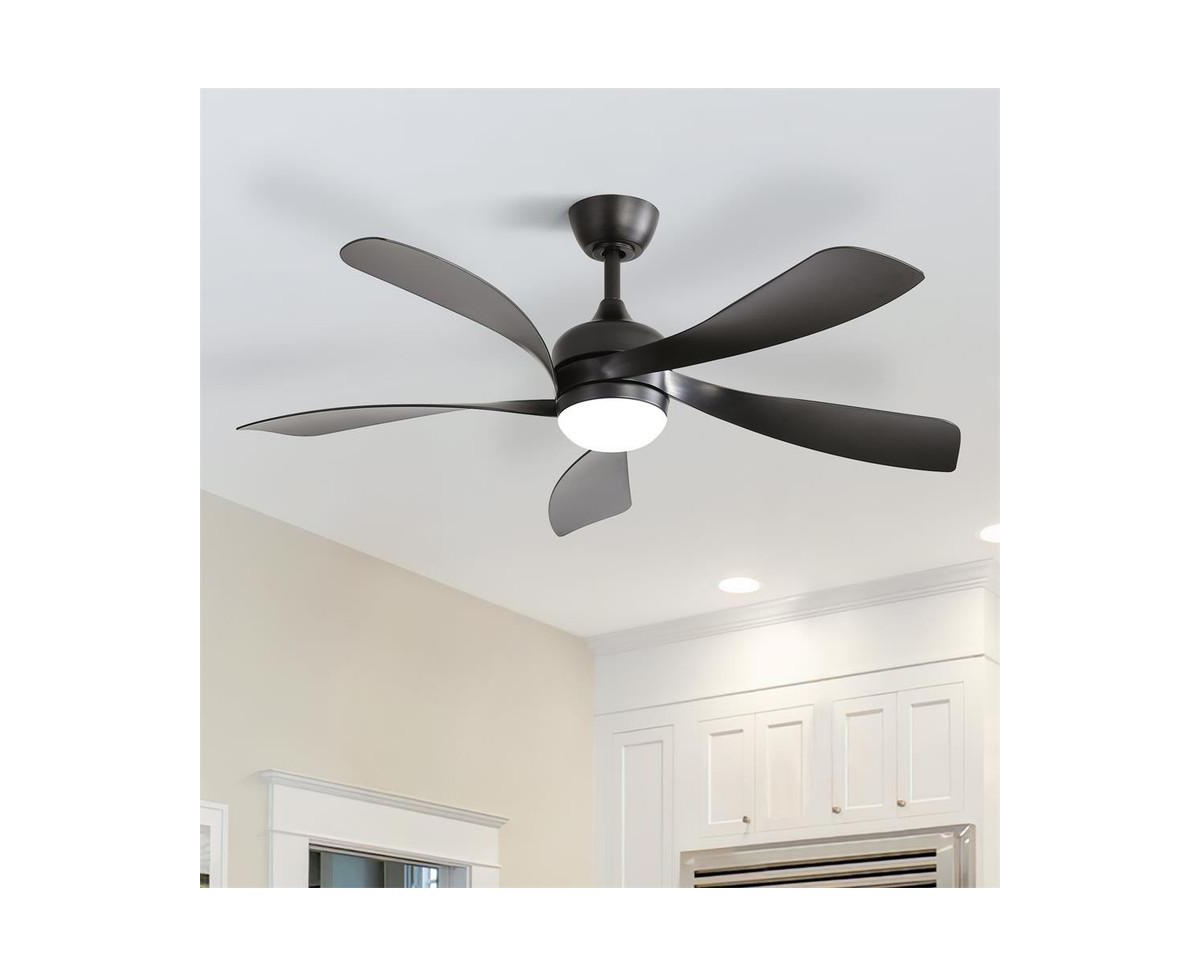 Click here for 52-inch Black Modern Downrod Indoor Abs 5 Blades L... prices