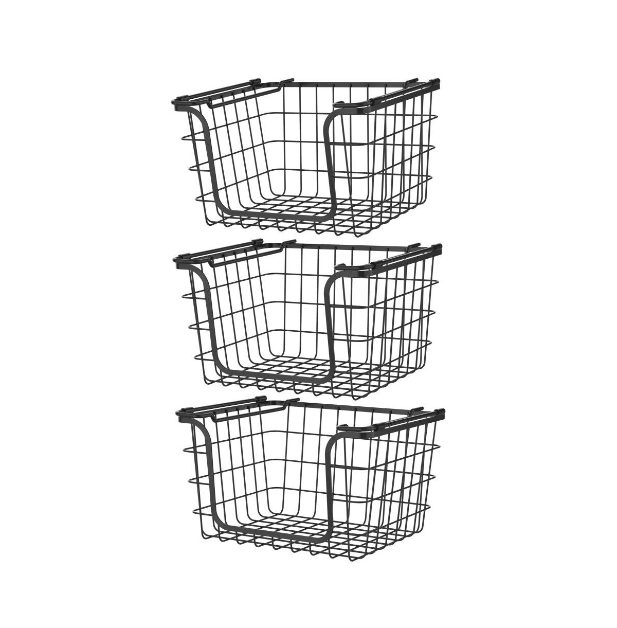 Click here for Oceanstar Stackable Metal Wire Storage Basket Set... prices
