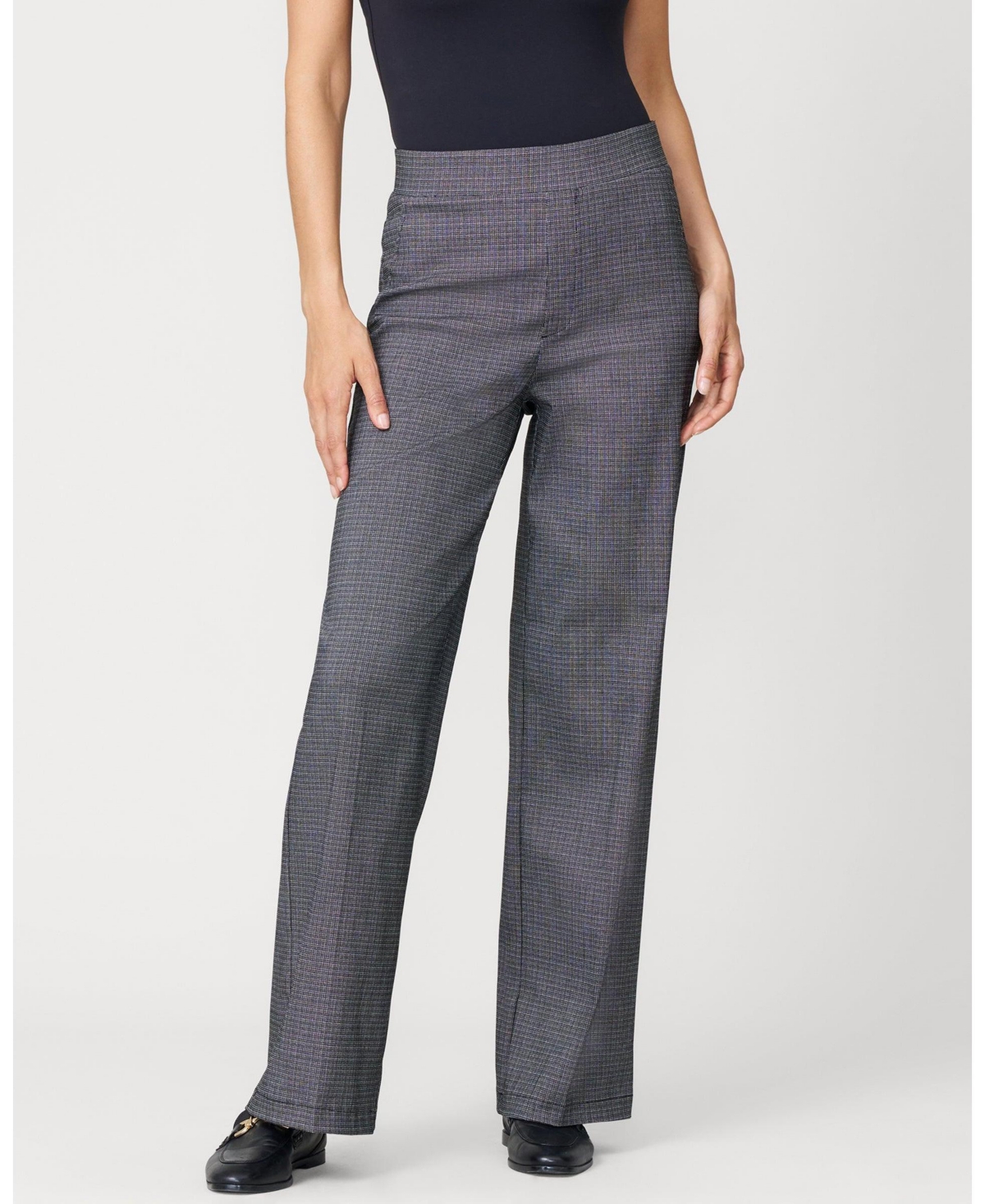 Click here for Cable & Gauge Womens Micro Grid Wide Leg Pull On P... prices