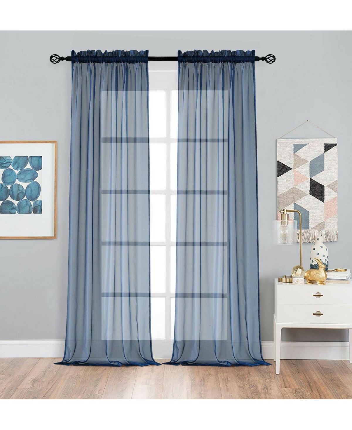 Click here for Designer Sheer Voile Rod Pocket Curtains For Small... prices