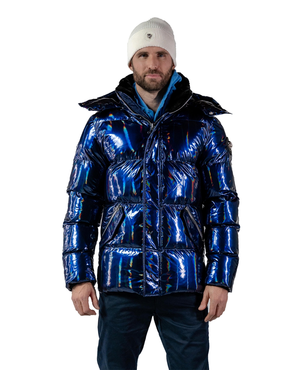 Click here for Woodpecker Mens Bumnester Quilted Coat - Oily blue prices