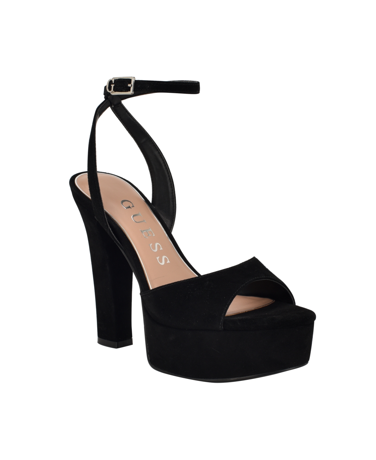 Click here for Guess Womens Hitten High Block Heel Platform Sanda... prices