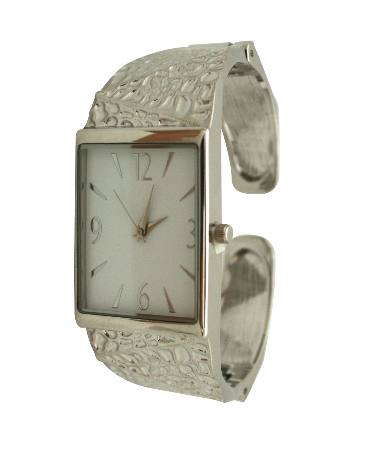 Click here for Silver Textured Metallic Bangle Watch - Silver prices