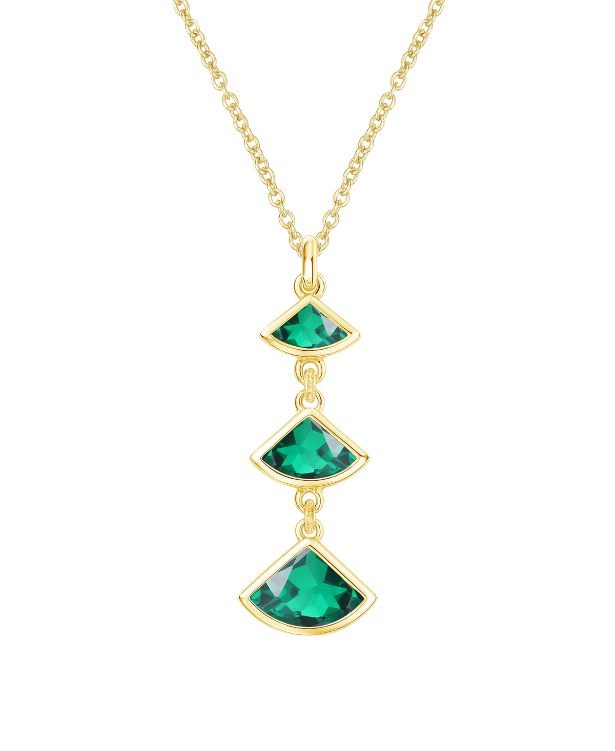Click here for Macys Lab-Grown Emerald Pendant Necklace (1 ct. t.... prices
