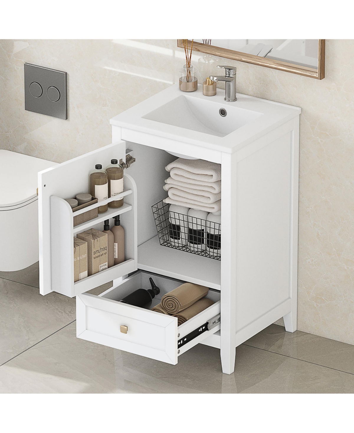 Click here for Casainc 20" Bathroom Vanity with Sink  Soft C... prices