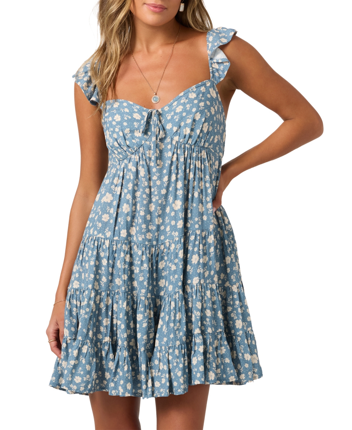 Click here for ONeill Womens Lorelei Primrose Ruffle Sleeves Mini... prices