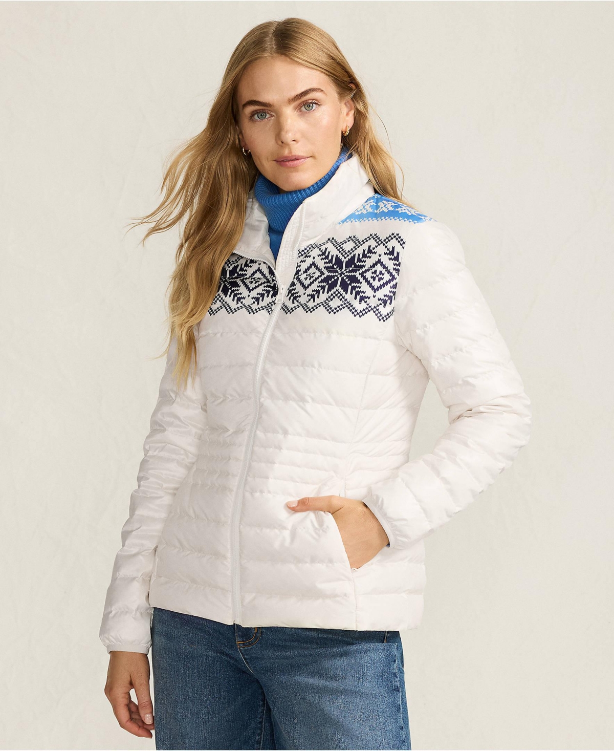 Click here for Lands End Womens Wanderweight Packable Print Down... prices