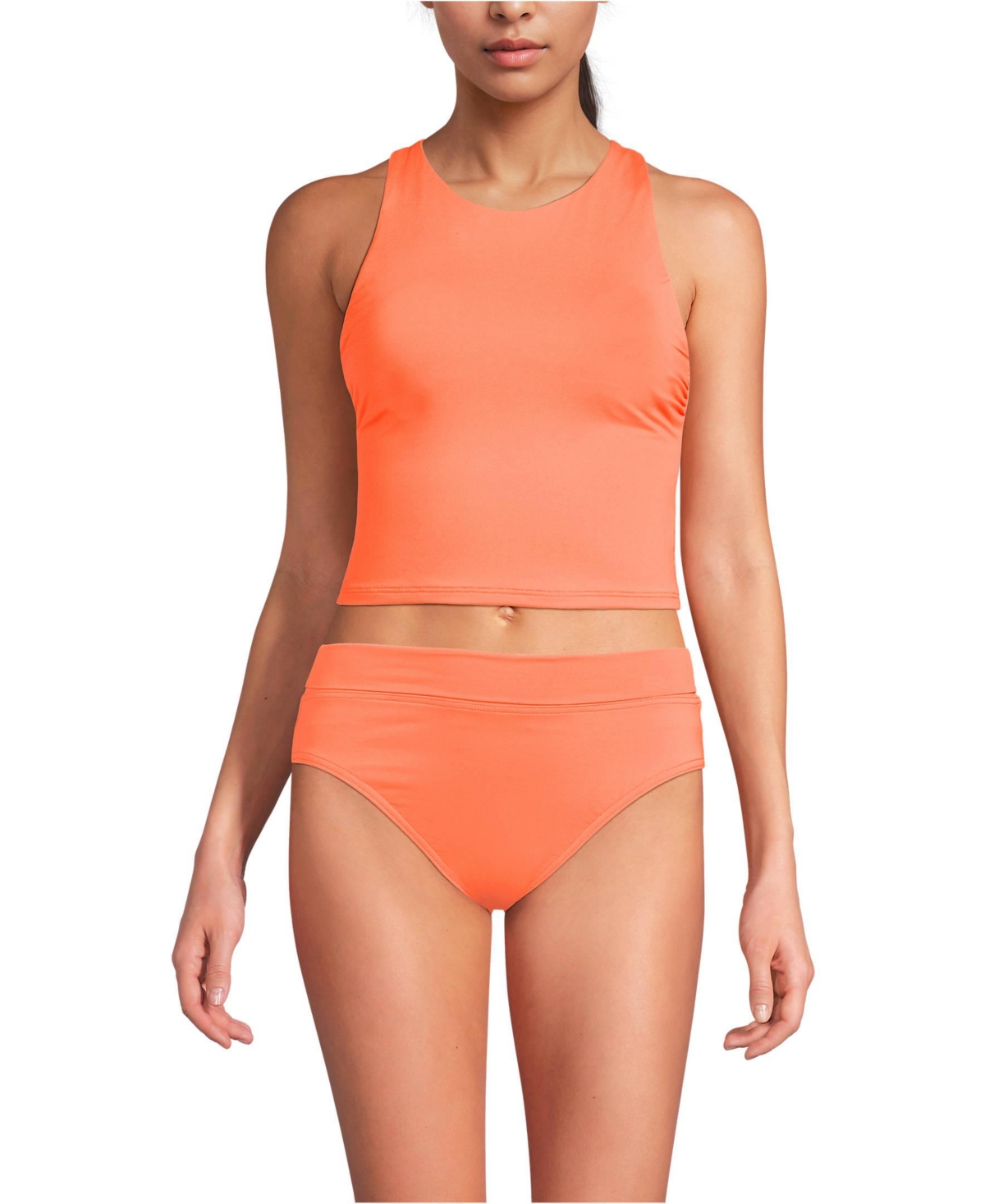 Click here for Lands End Womens High Neck Racerback Midkini Top -... prices