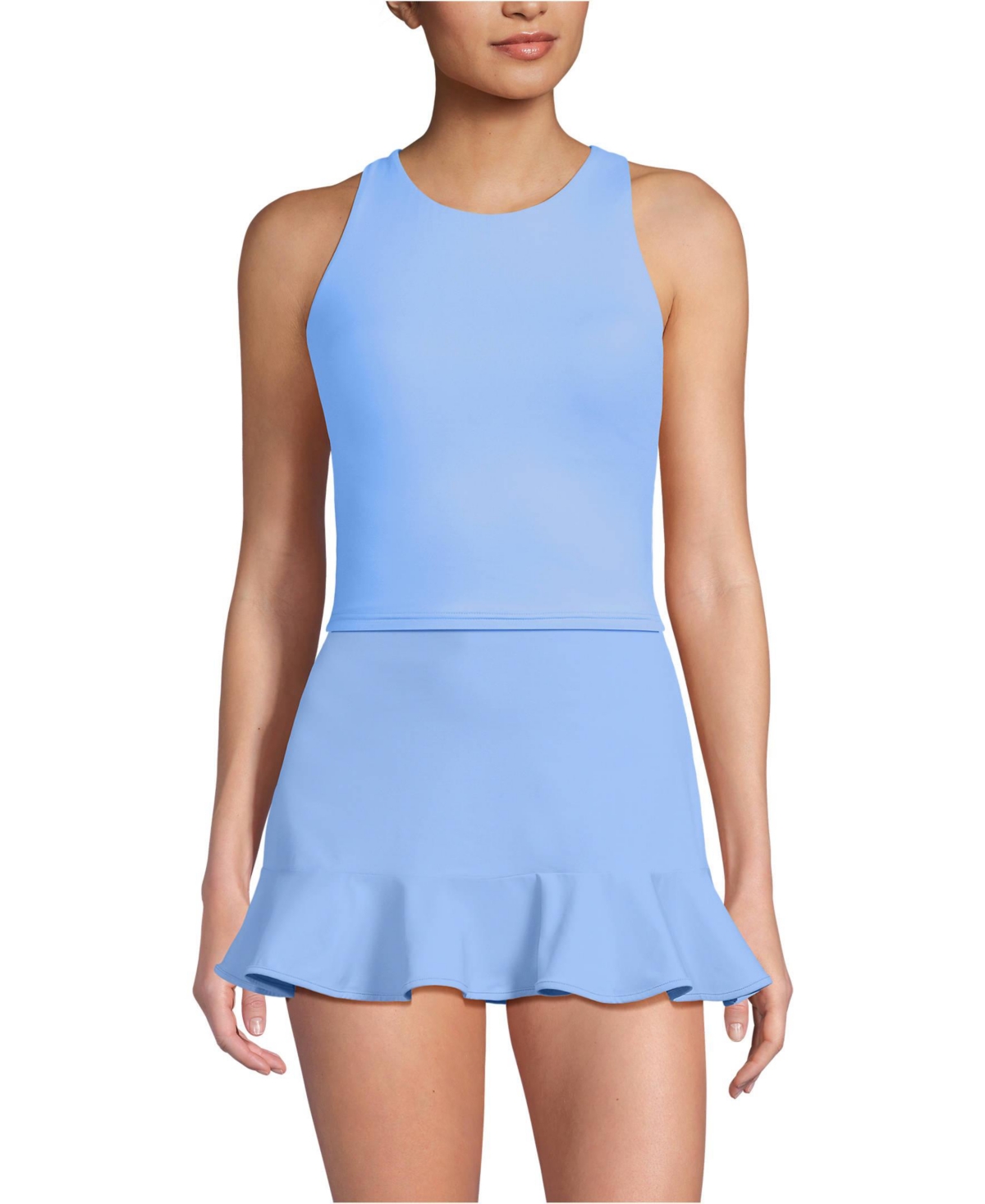 Click here for Lands End Womens High Neck Racerback Midkini Top -... prices