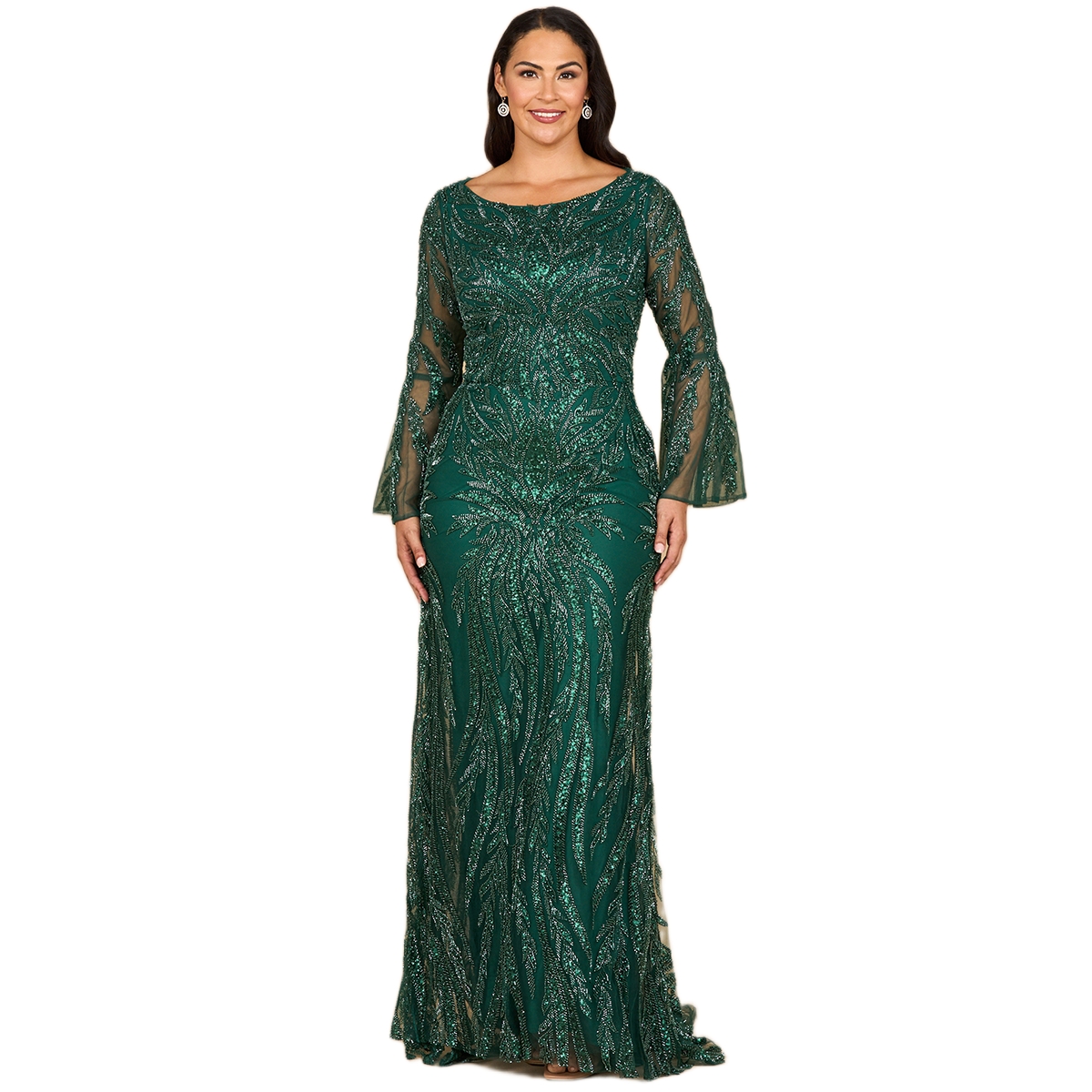 Click here for Lara Womens High Neck Beaded Dress with Bell Sleev... prices