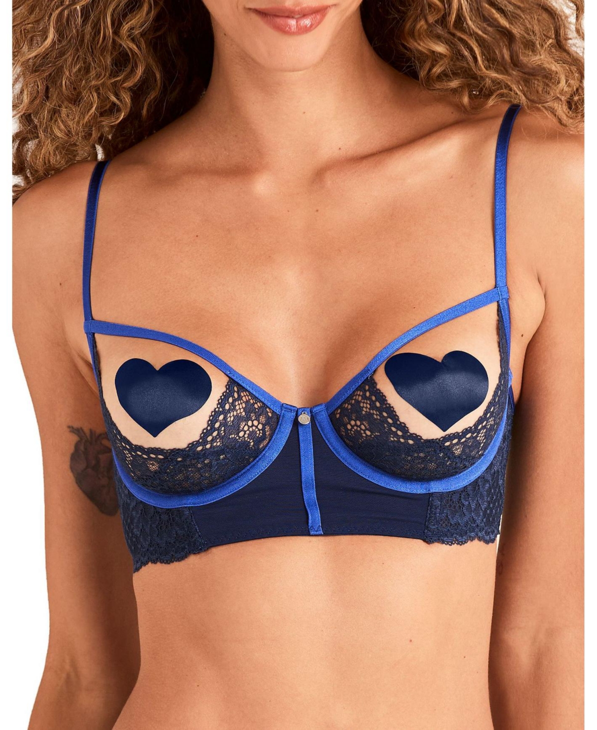 Click here for Adore Me Womens Chevelle Unlined Cupless Bra - Dar... prices