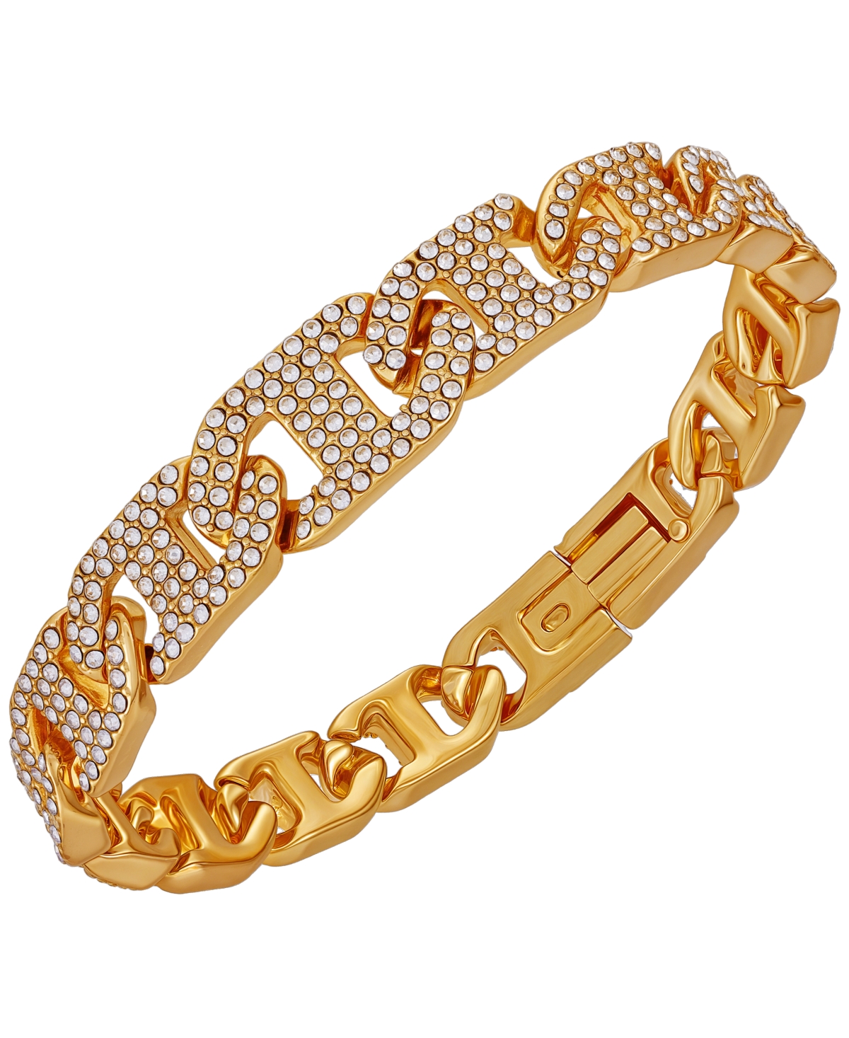 Click here for Guess Glass Stone Pave Gold-Tone Chain Bracelet (a... prices