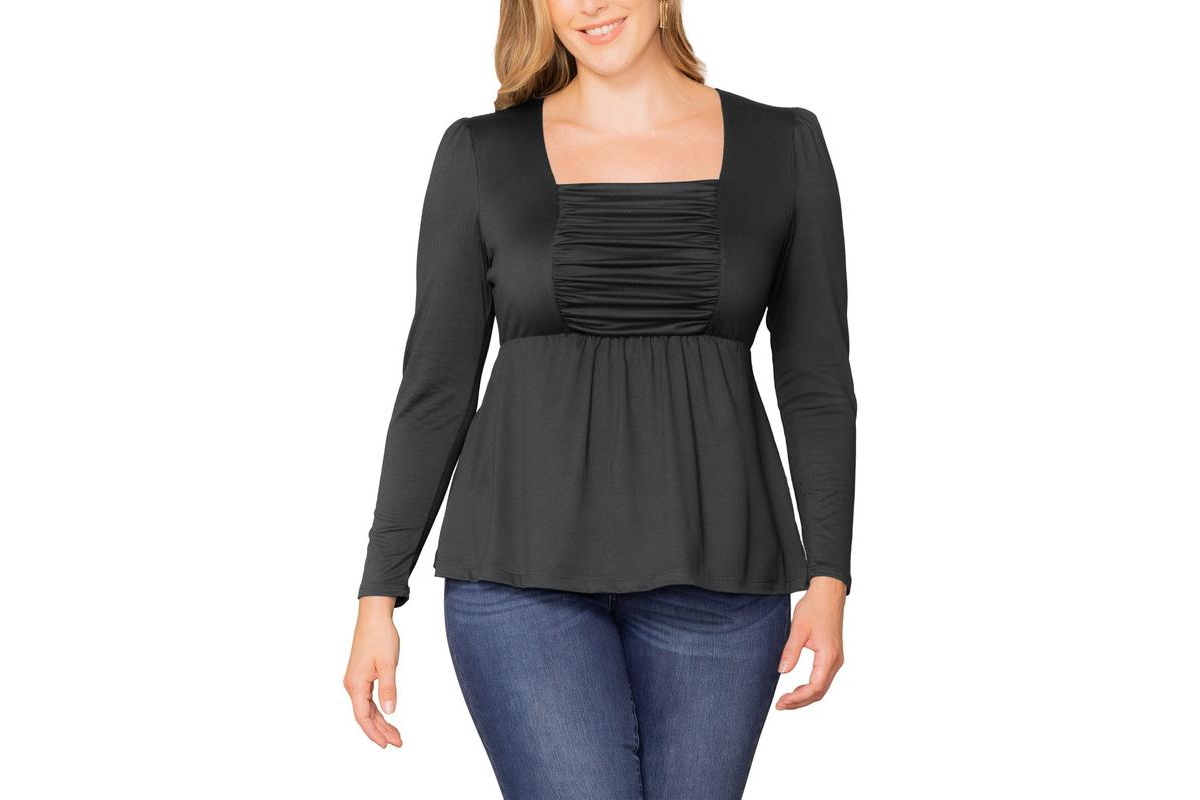 Click here for Kiyonna Womens Plus Size Rylan Long Sleeve Square... prices