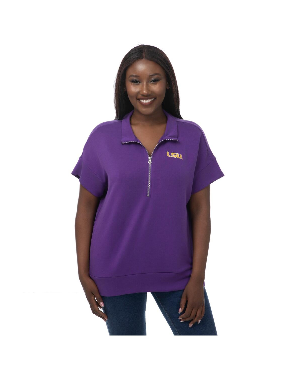 Click here for ZooZatz Womens Purple Lsu Tigers Tri-Blend Quarter... prices