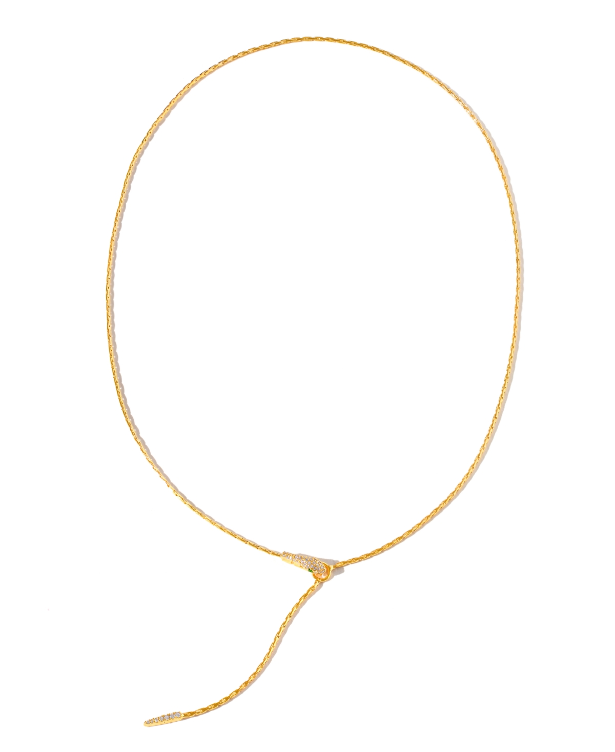 Click here for Girls Crew Crystal Viper Y Drop Gold Plated Neckla... prices