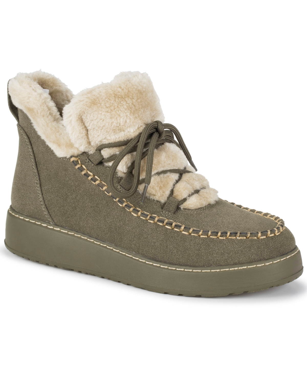 Click here for Baretraps Womens Faelyn Moc Toe Booties - Moss prices